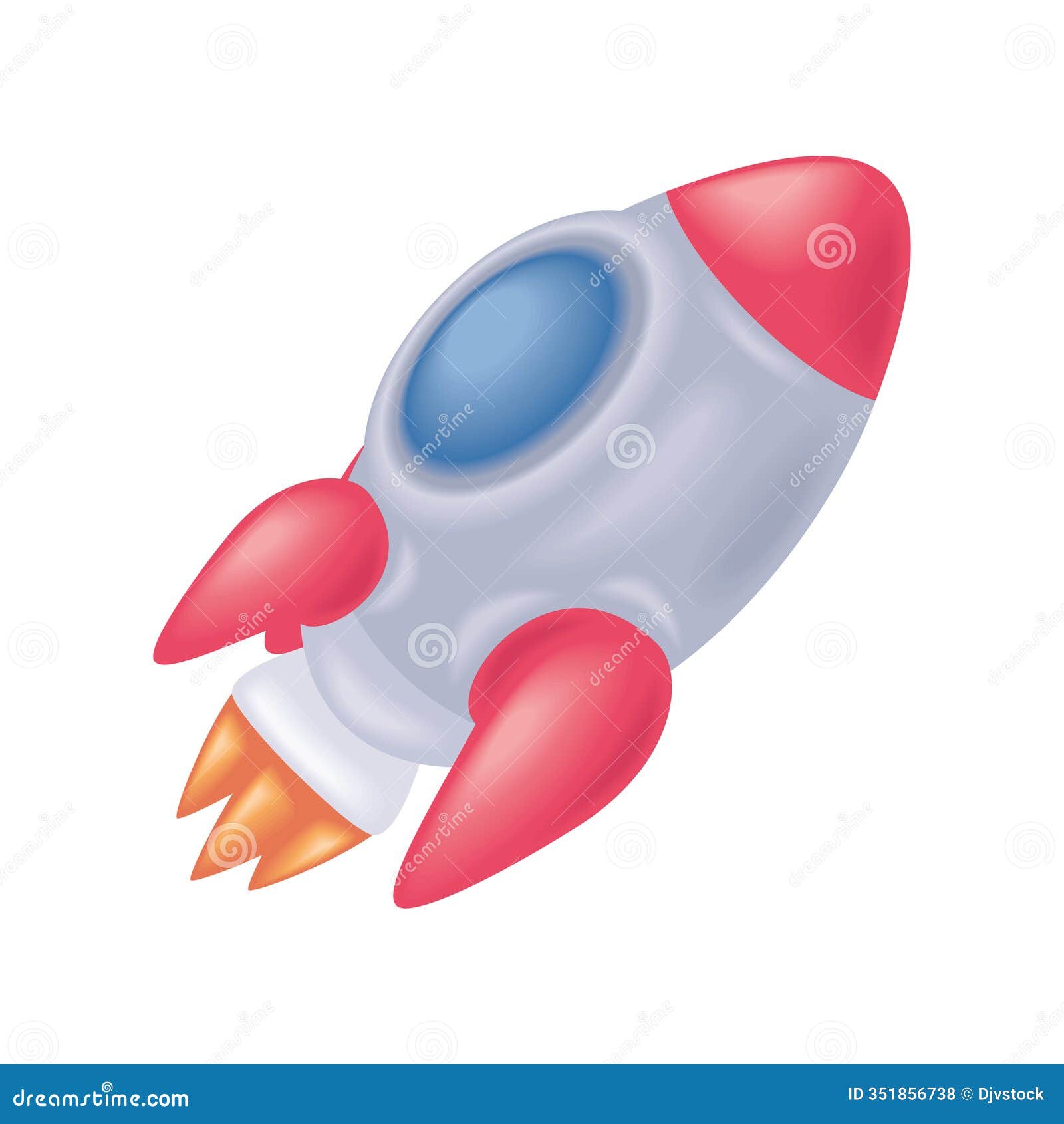 Space Spaceship Cartoon Vector Illustration | CartoonDealer.com #351856738