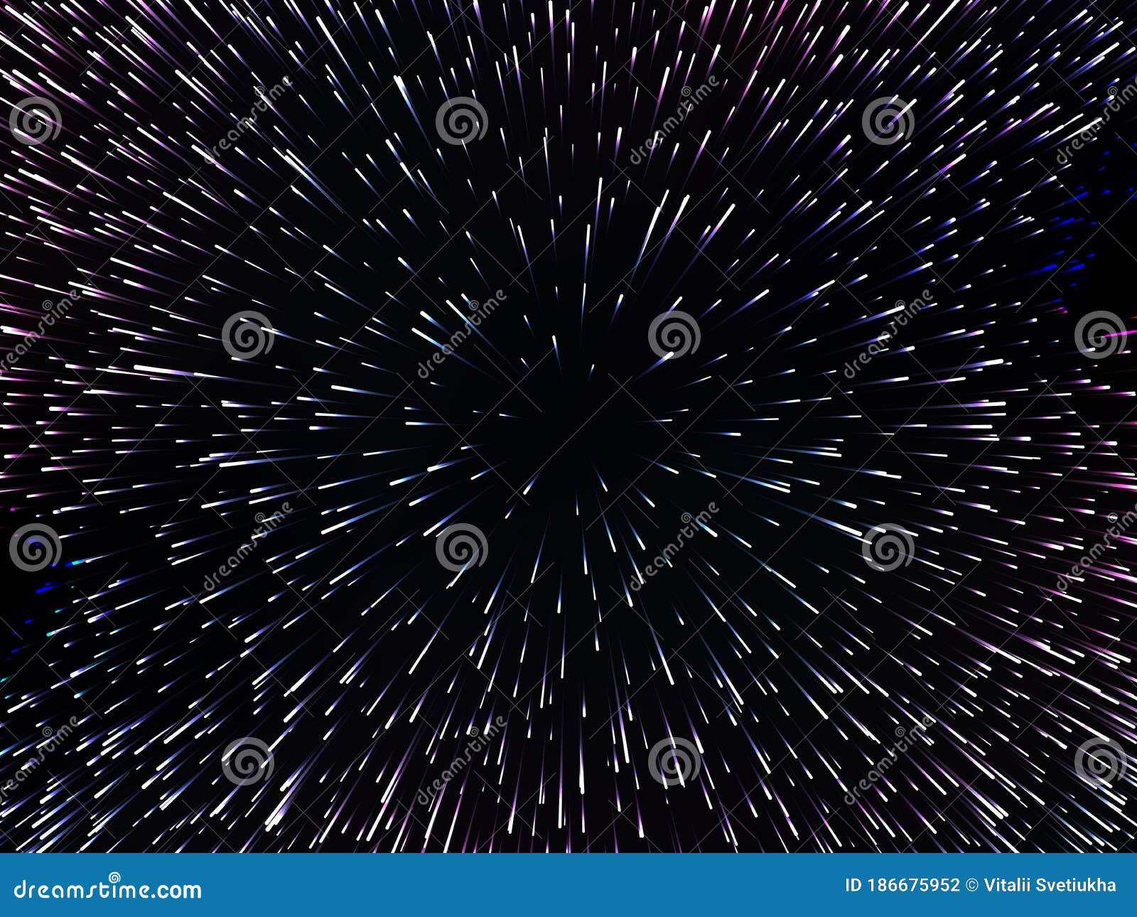 Space Speed. Abstract Starburst Dynamic Lines or Rays. Vector ...