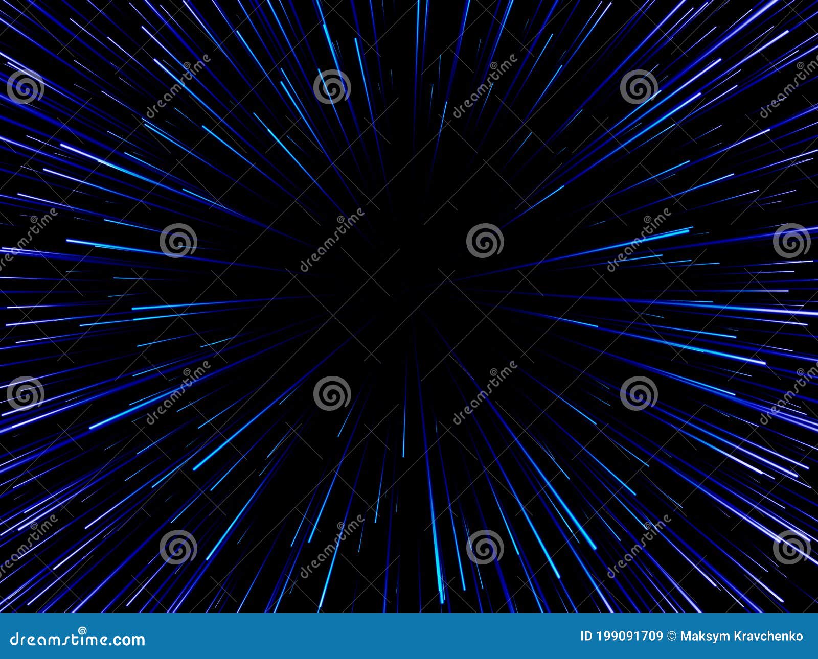 Space Speed. Abstract Starburst Dynamic Lines or Rays Stock Vector ...
