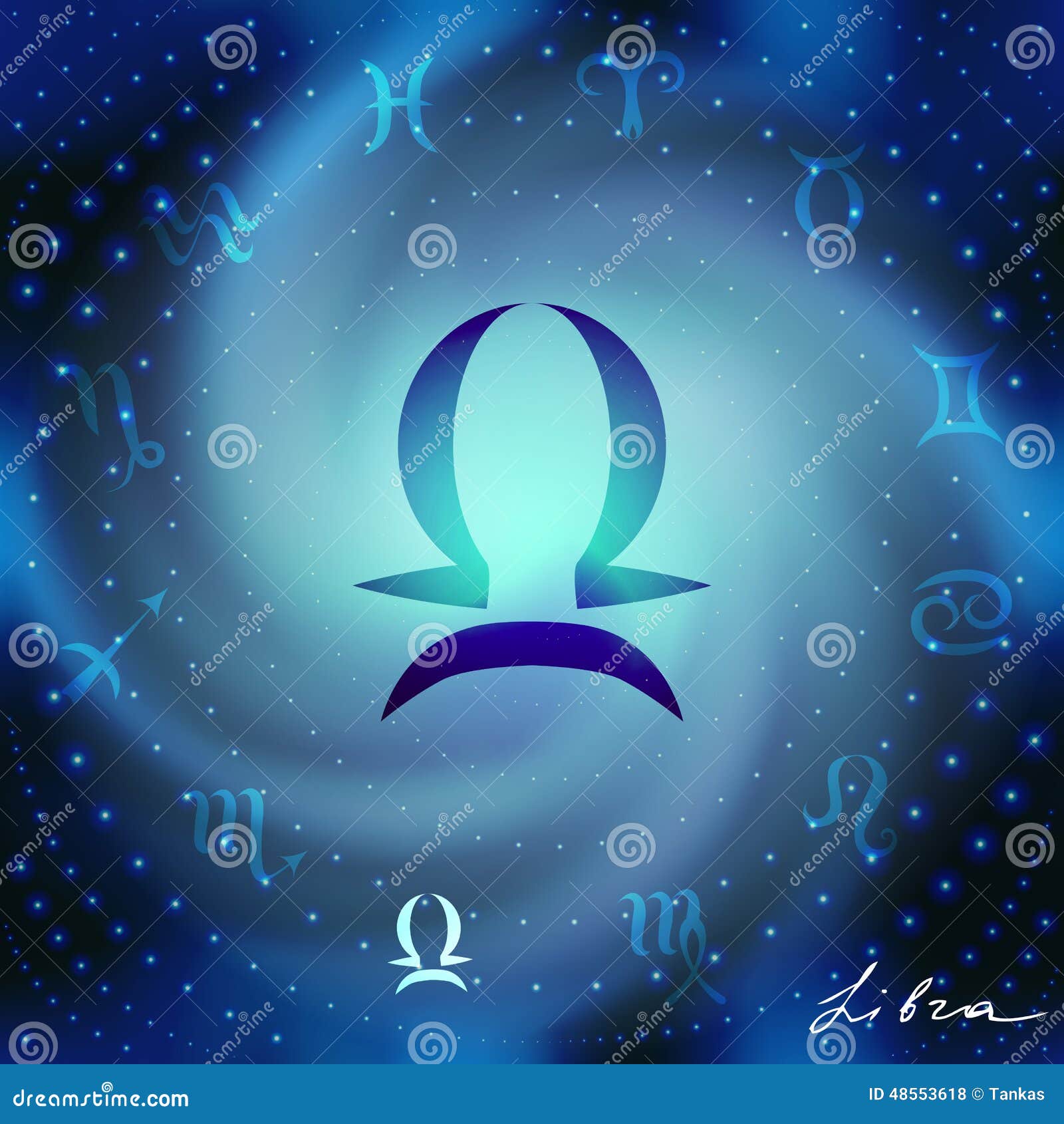 Astrological Libra Zodiac Sign One Line Drawing Vector Illustration ...