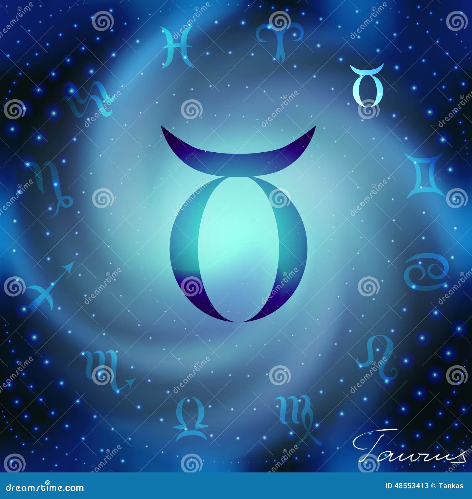 Astrological Taurus Zodiac Sign One Line Drawing Cartoon Vector ...