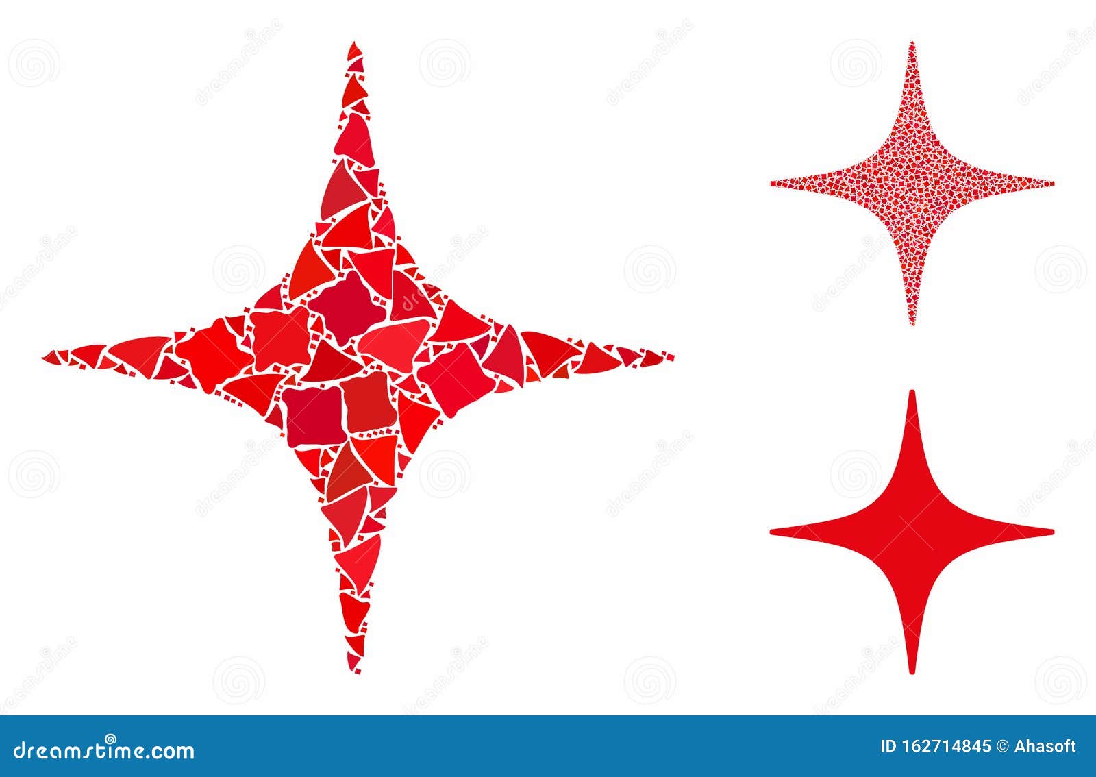 Space Star Composition Icon of Bumpy Items Stock Illustration ...