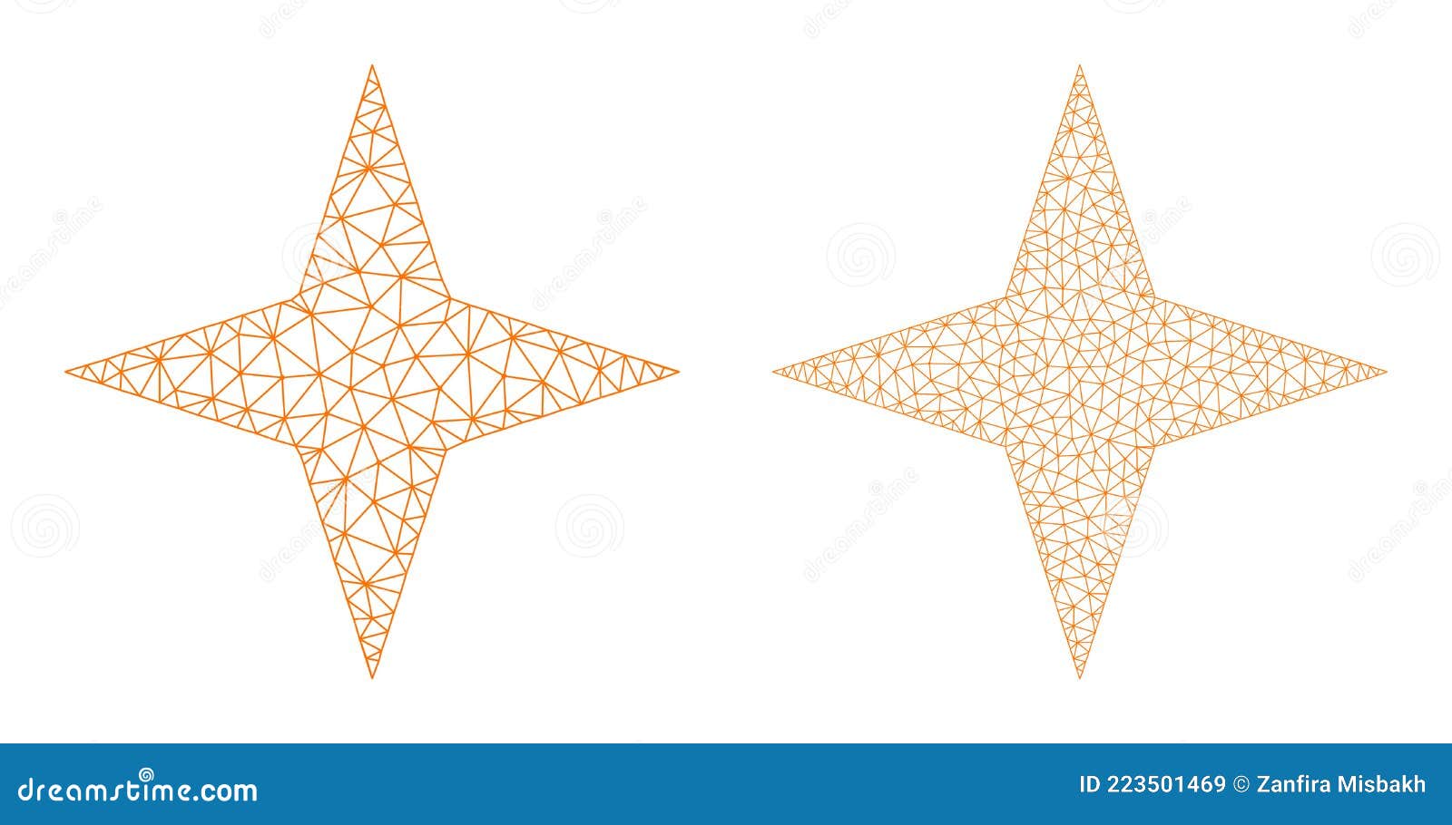 Space Star Icons - Vector Triangular Mesh Stock Vector - Illustration ...