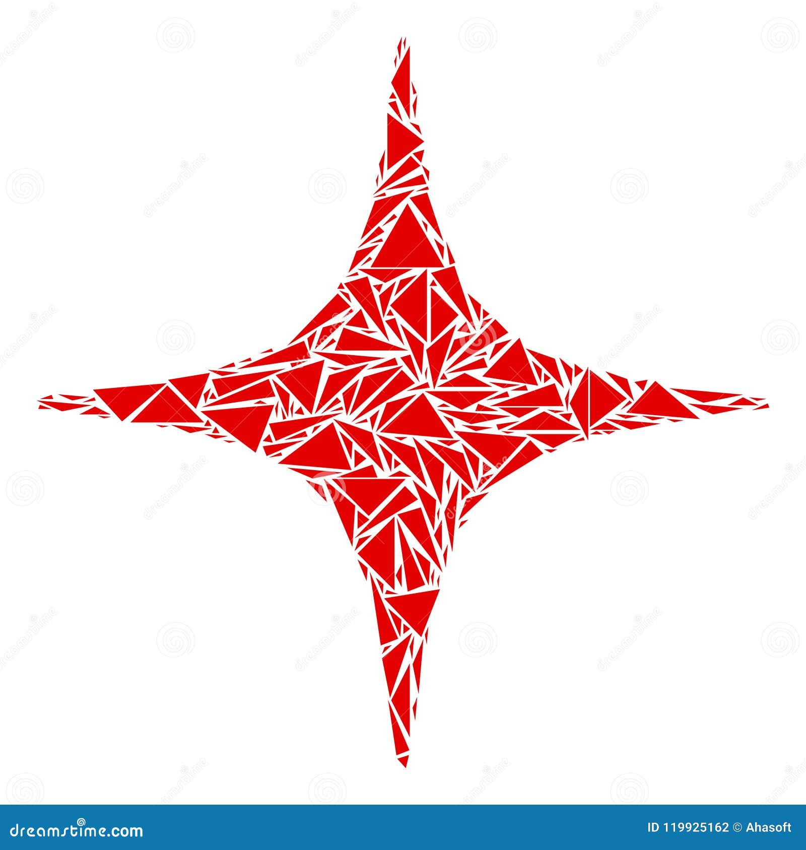 Space Star Mosaic of Triangles Stock Vector - Illustration of diamond ...