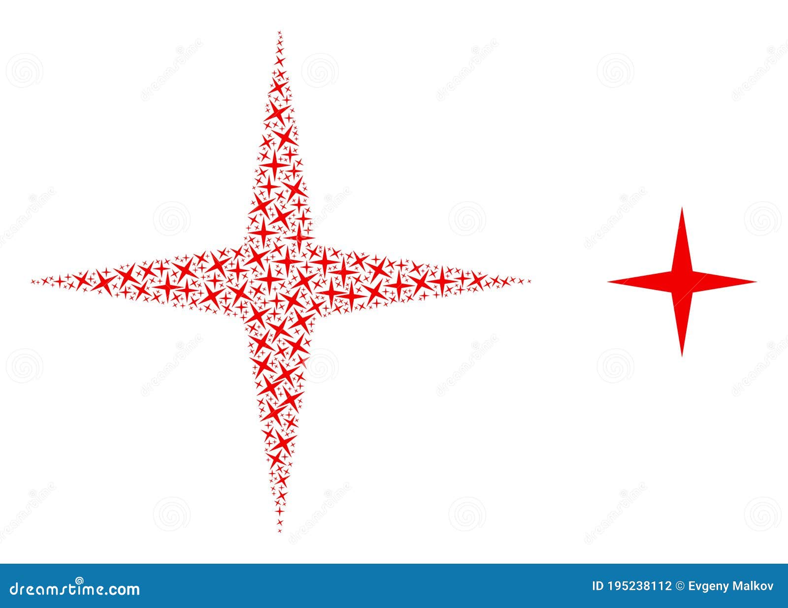 Space Star Recursive Mosaic of Self Items Stock Vector - Illustration ...