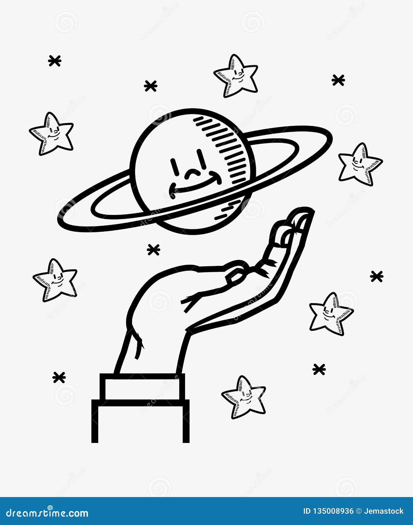 Space Stars Doodle Drawing Image Stock Vector - Illustration of speed ...