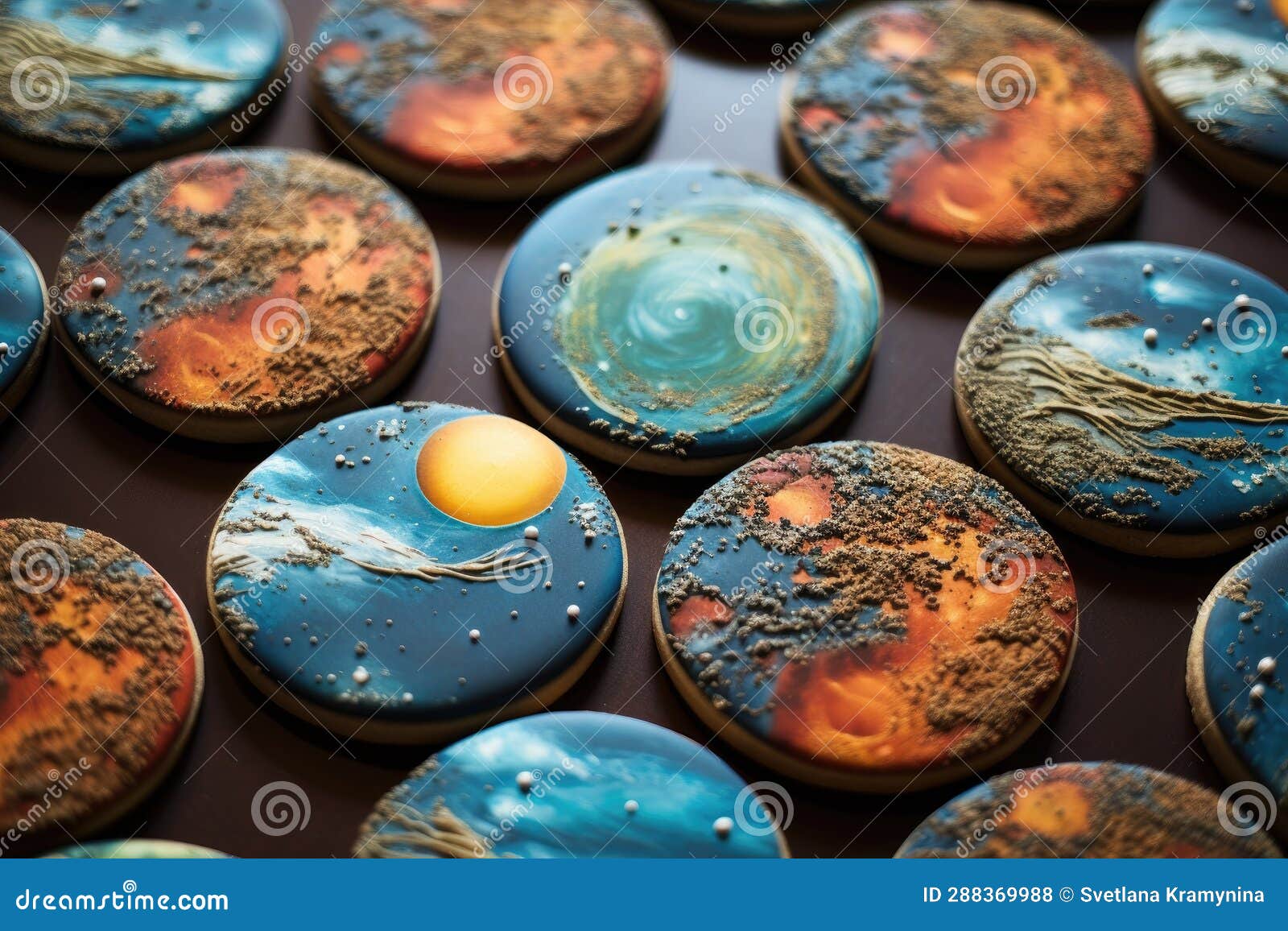 Space Stars Universe Icing Cookies Stock Illustration - Illustration of ...