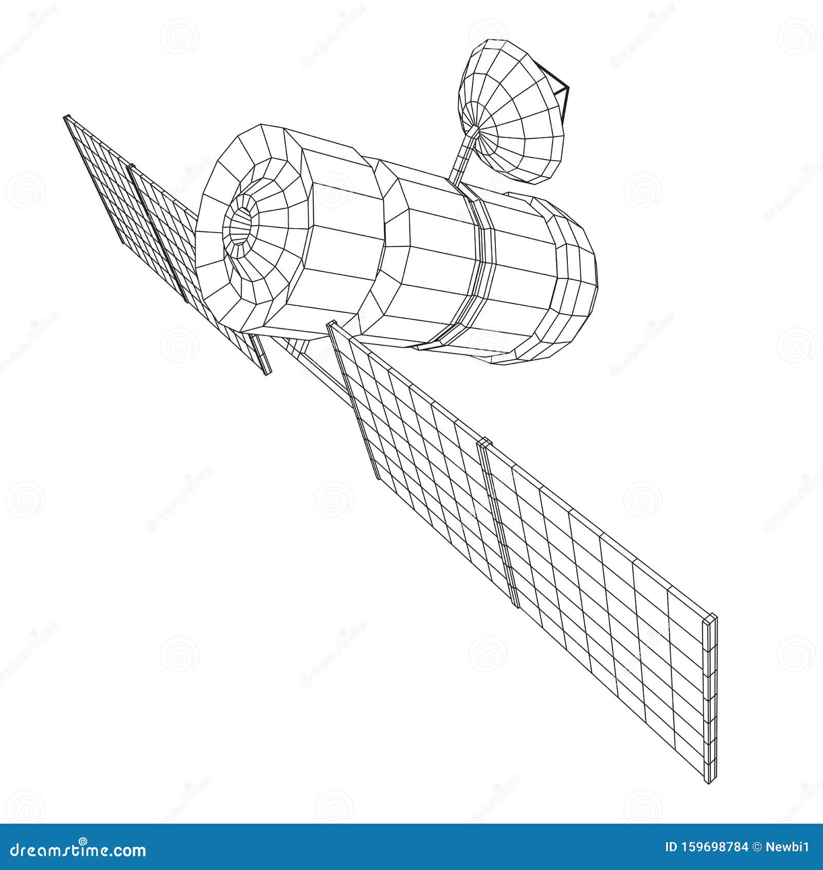 Space Station Communications Satellite Stock Vector - Illustration of ...