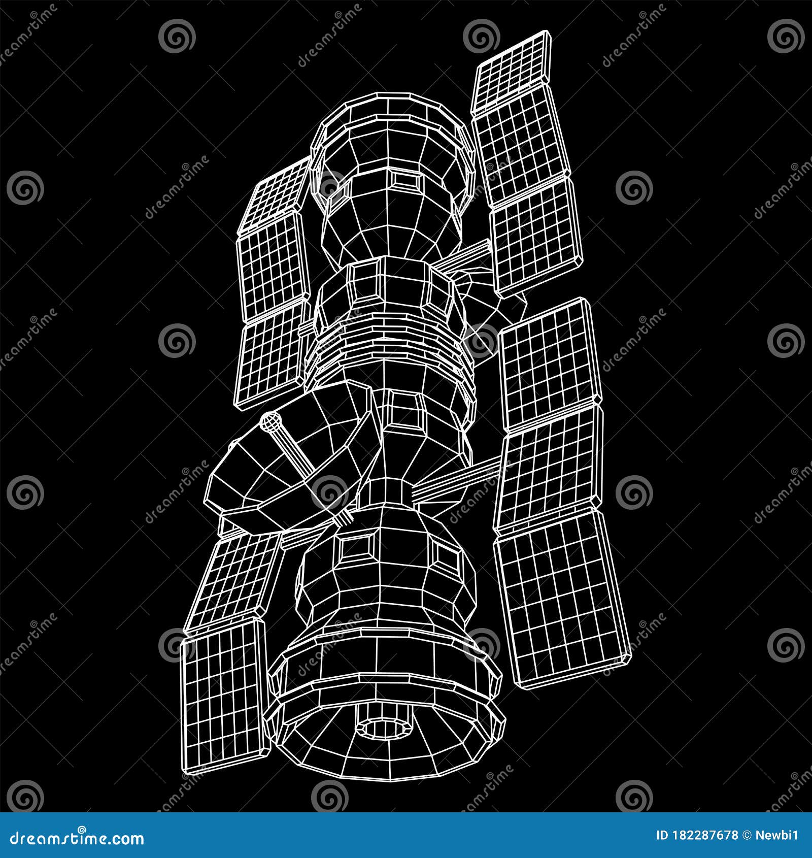 Space Station Communications Satellite Stock Vector - Illustration of ...
