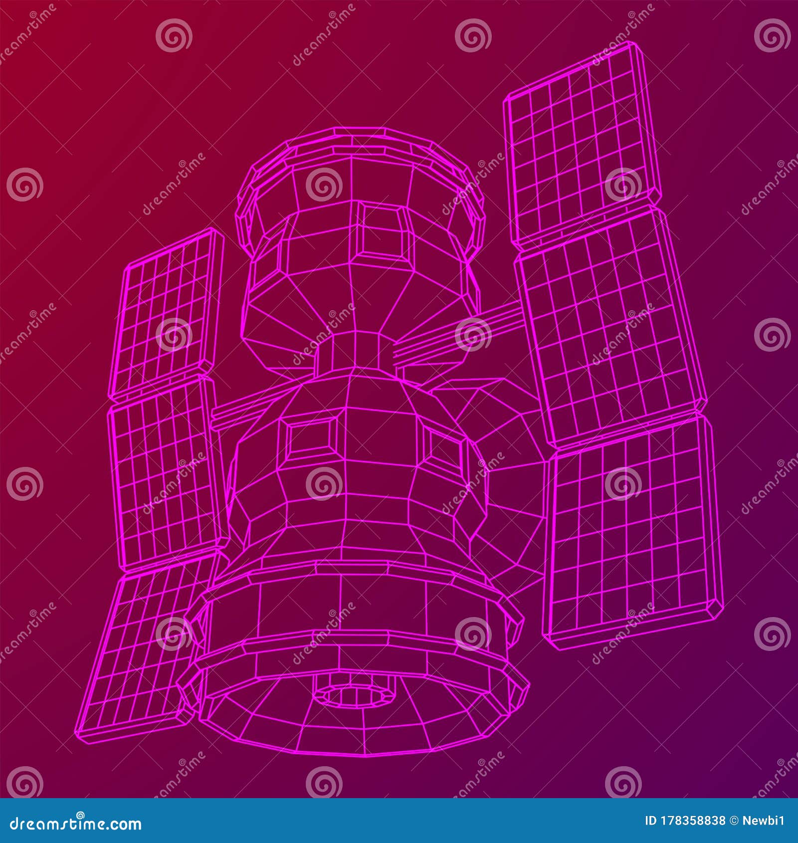 Space Station Communications Satellite Stock Vector - Illustration of ...
