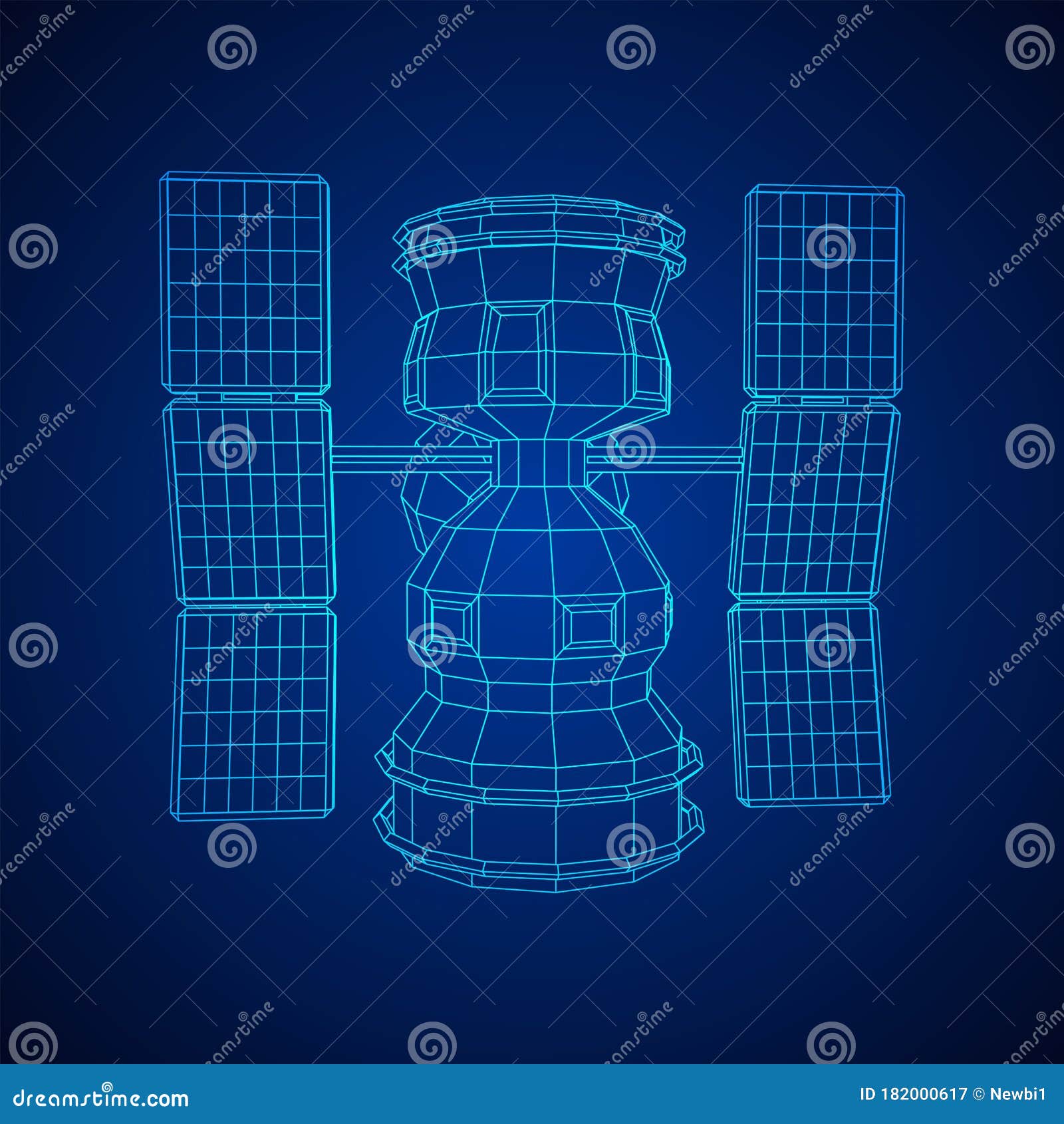 Space Station Communications Satellite Stock Vector - Illustration of ...