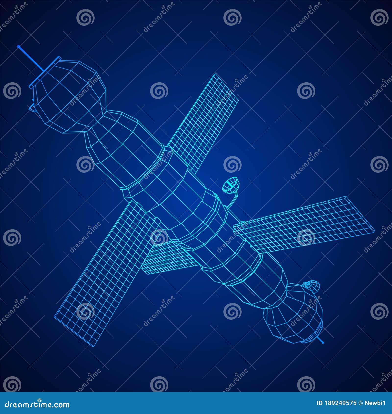 Space Station Communications Satellite Stock Vector - Illustration of ...