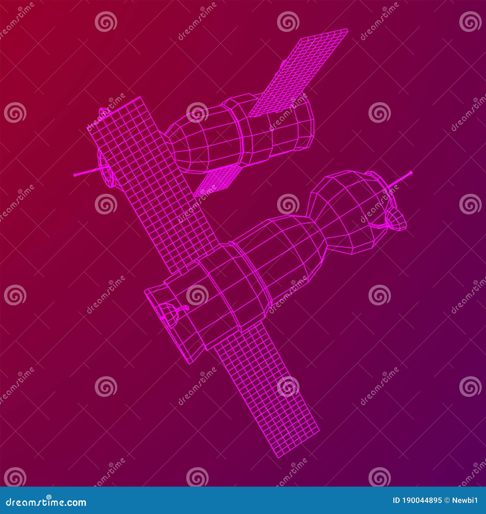 Space Station Communications Satellite Stock Vector - Illustration of ...