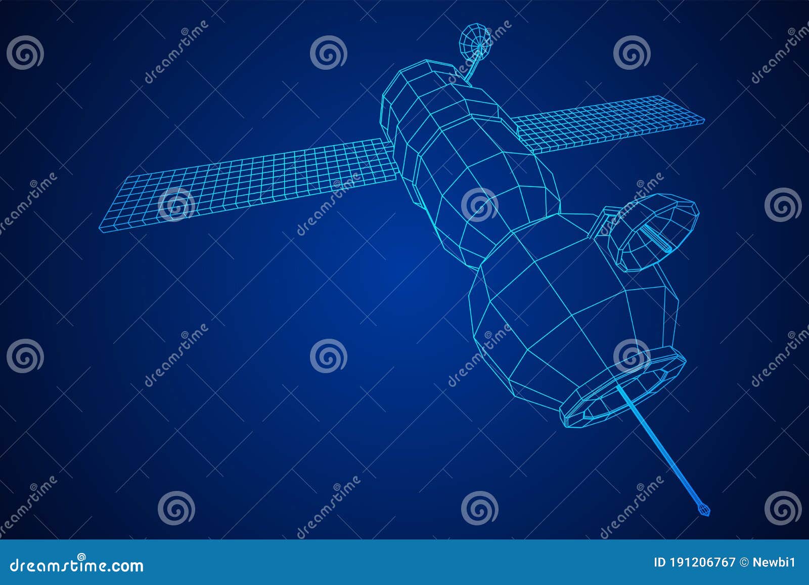 Space Station Communications Satellite Stock Vector - Illustration of ...