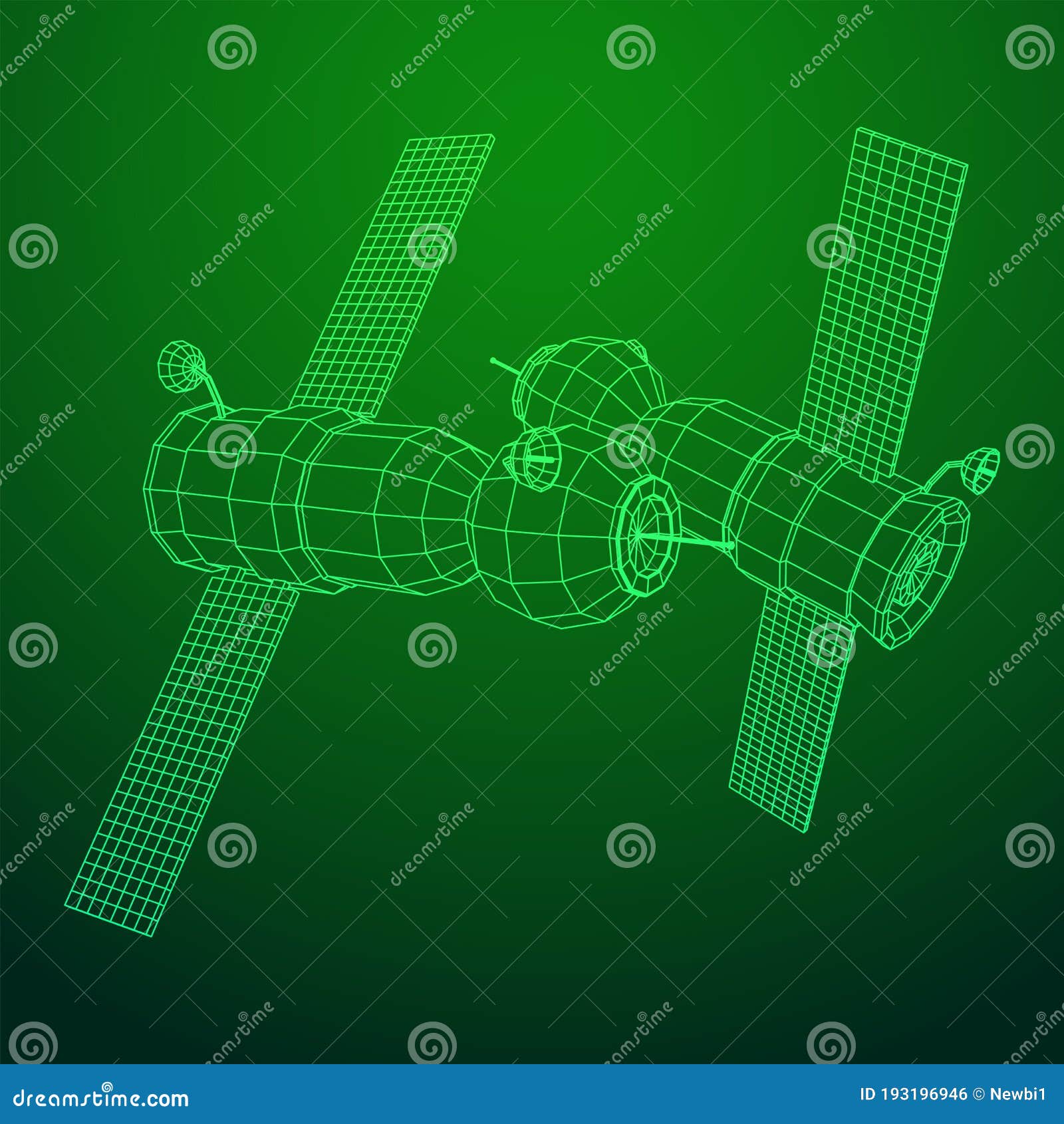 Space Station Communications Satellite Stock Vector - Illustration of ...