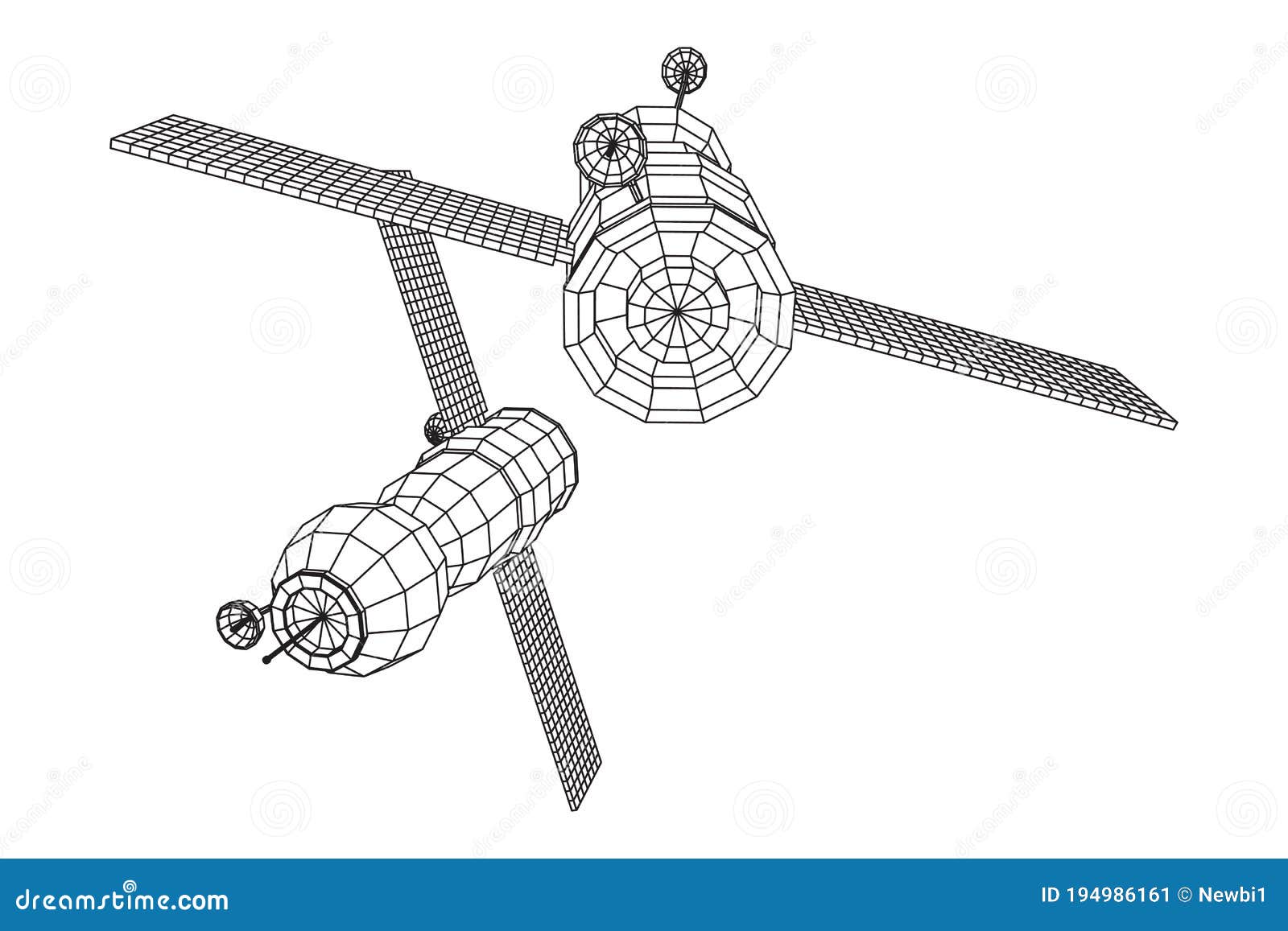 Space Station Communications Satellite Stock Illustration ...