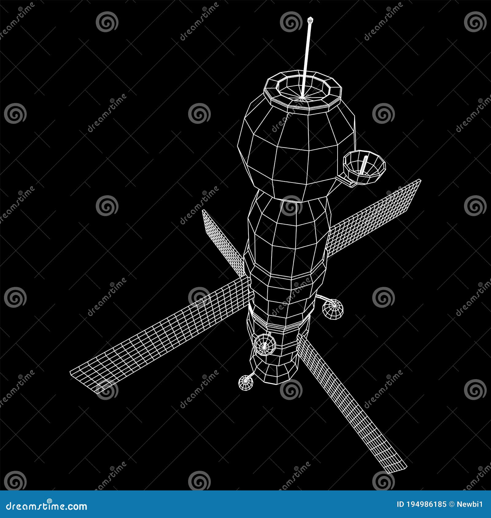 Space Station Communications Satellite Stock Illustration ...