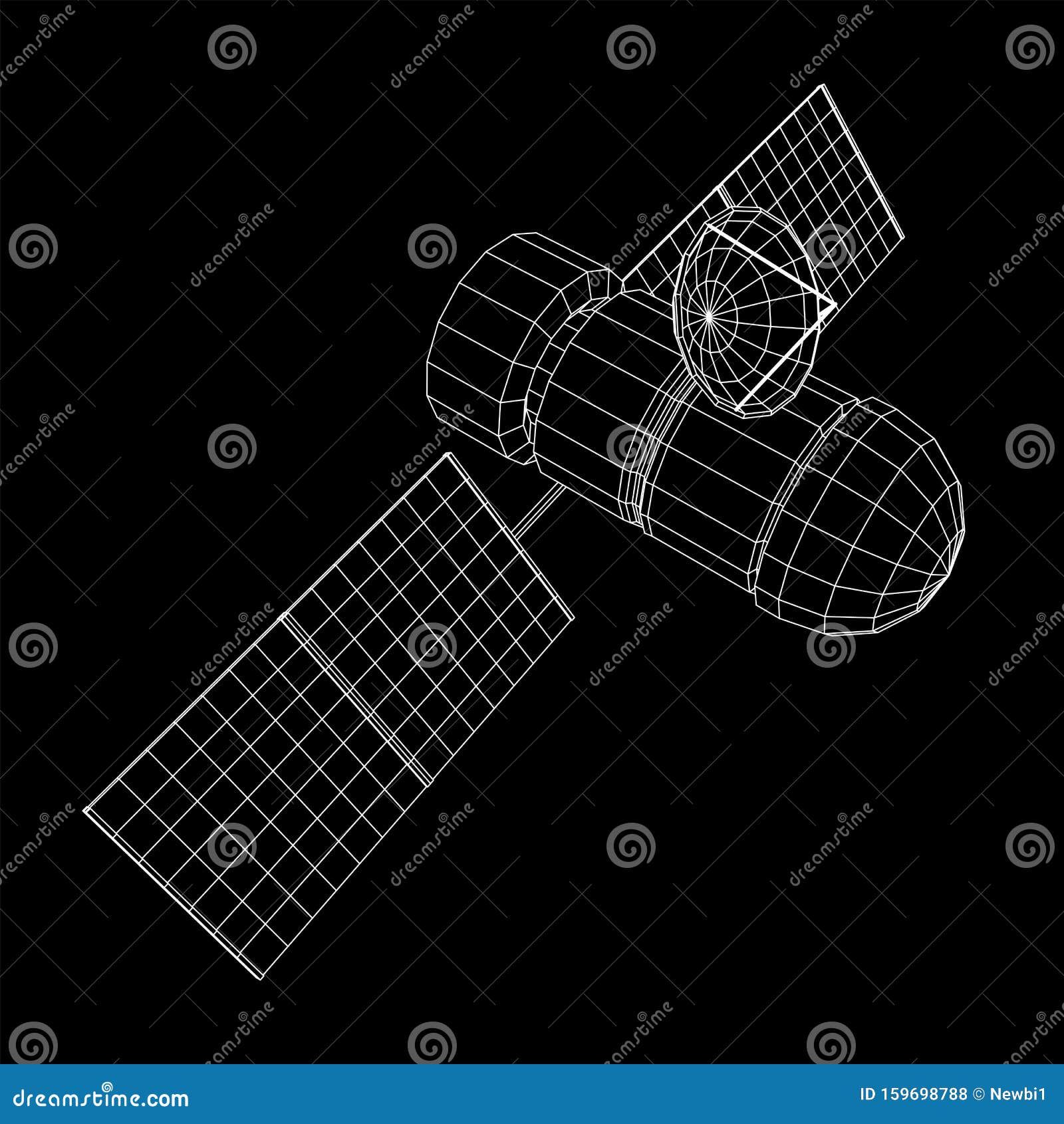 Space Station Communications Satellite Stock Vector - Illustration of ...