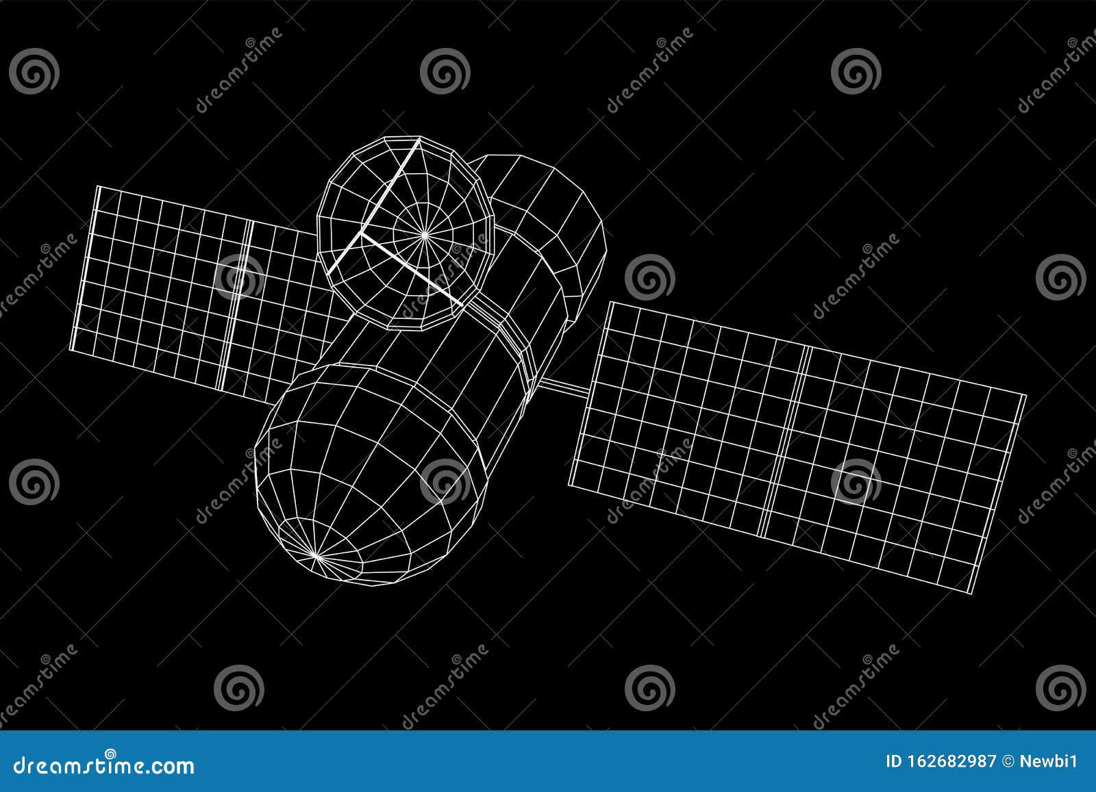Space Station Communications Satellite Stock Vector - Illustration of ...