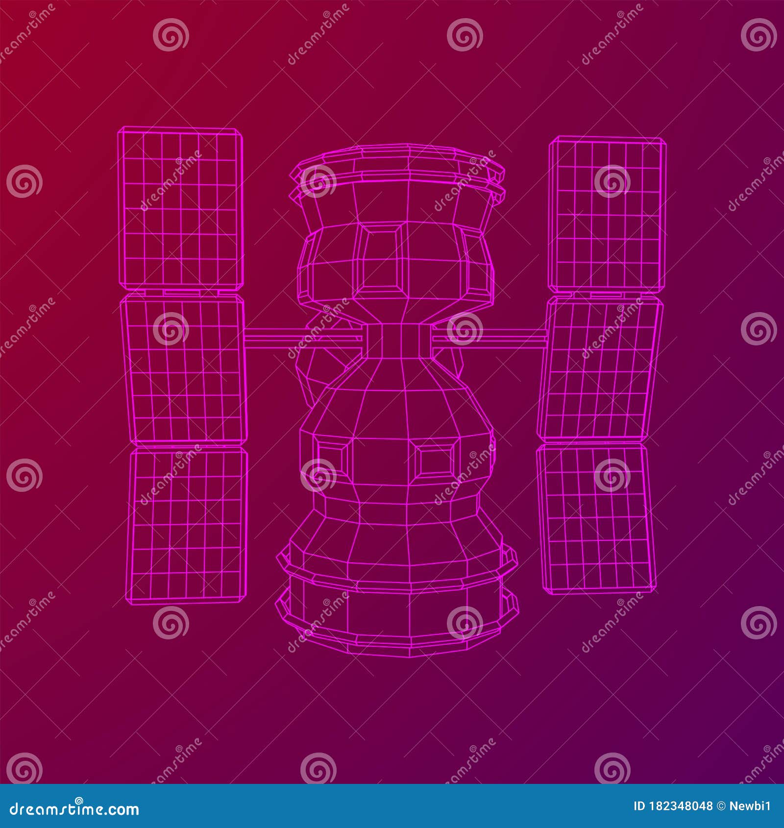 Space Station Communications Satellite Stock Vector - Illustration of ...