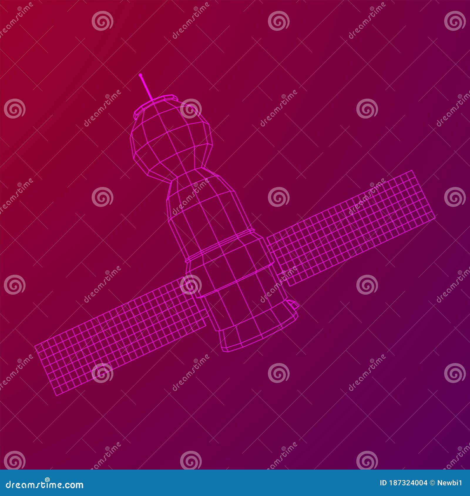 Space Station Communications Satellite Stock Vector - Illustration of ...