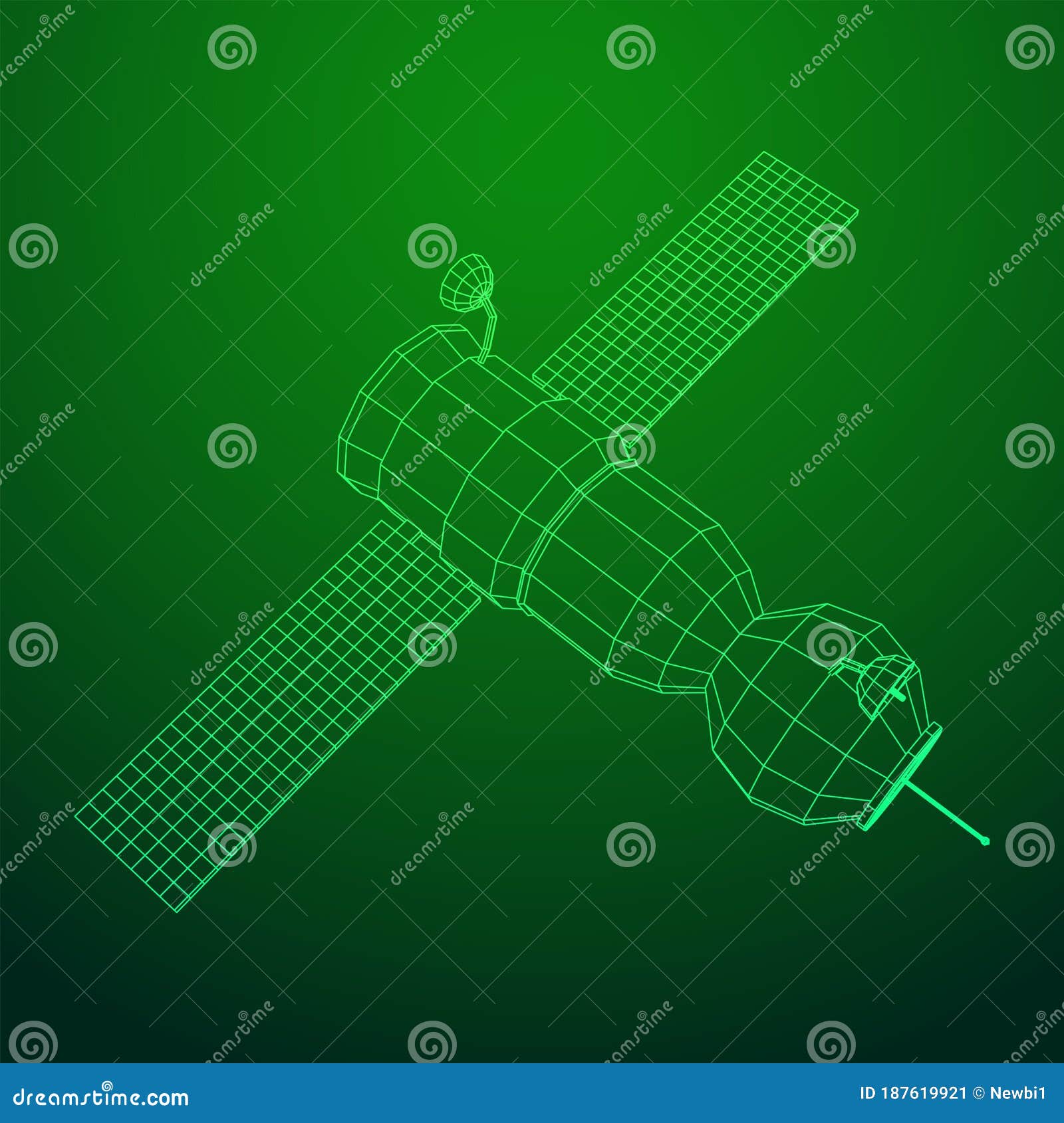 Space Station Communications Satellite Stock Vector - Illustration of ...