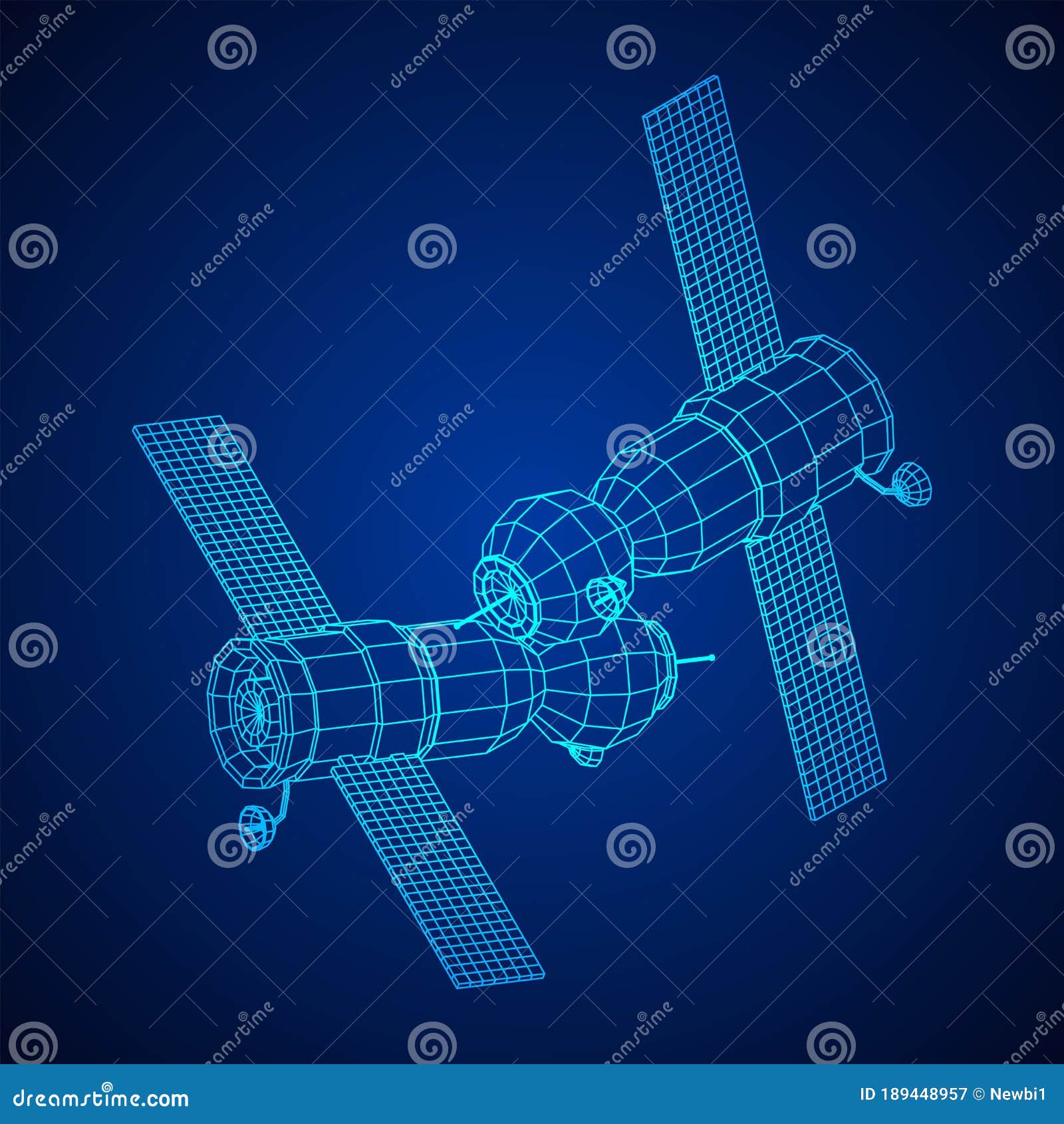 Space Station Communications Satellite Stock Vector - Illustration of ...