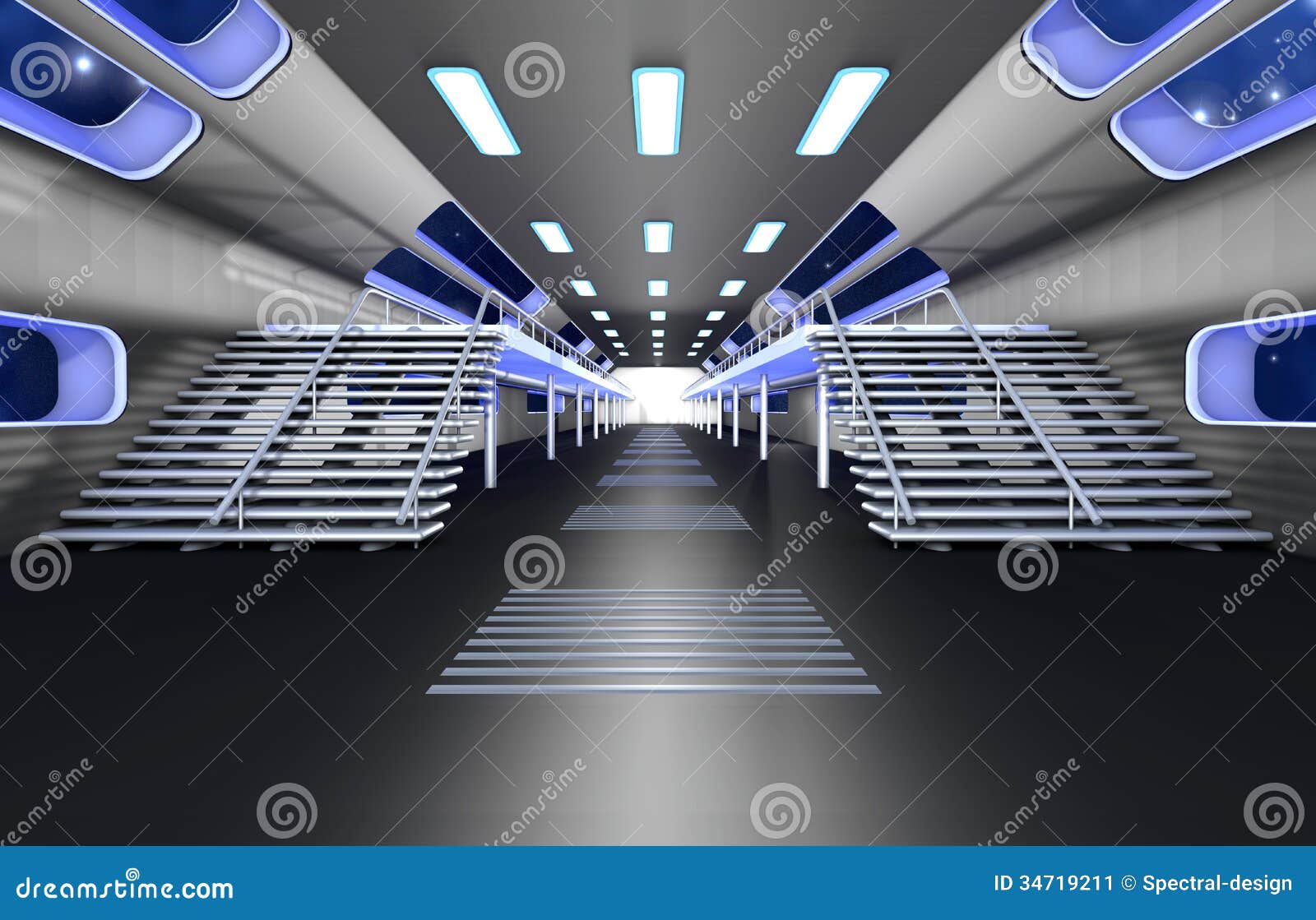 Space station Interior stock illustration. Illustration of building ...