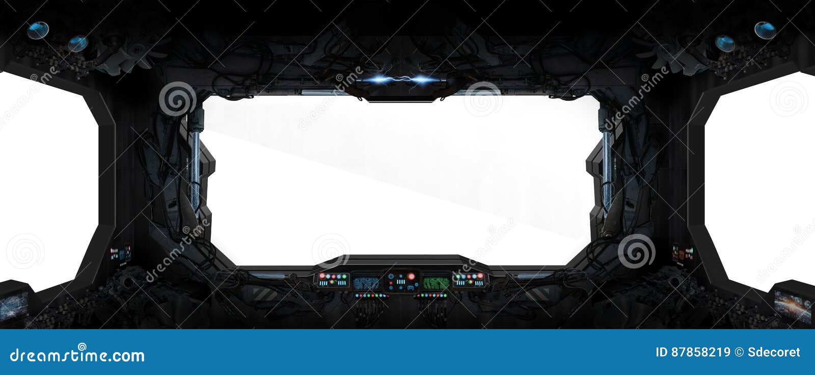 Space station interior stock illustration. Illustration of interstellar ...