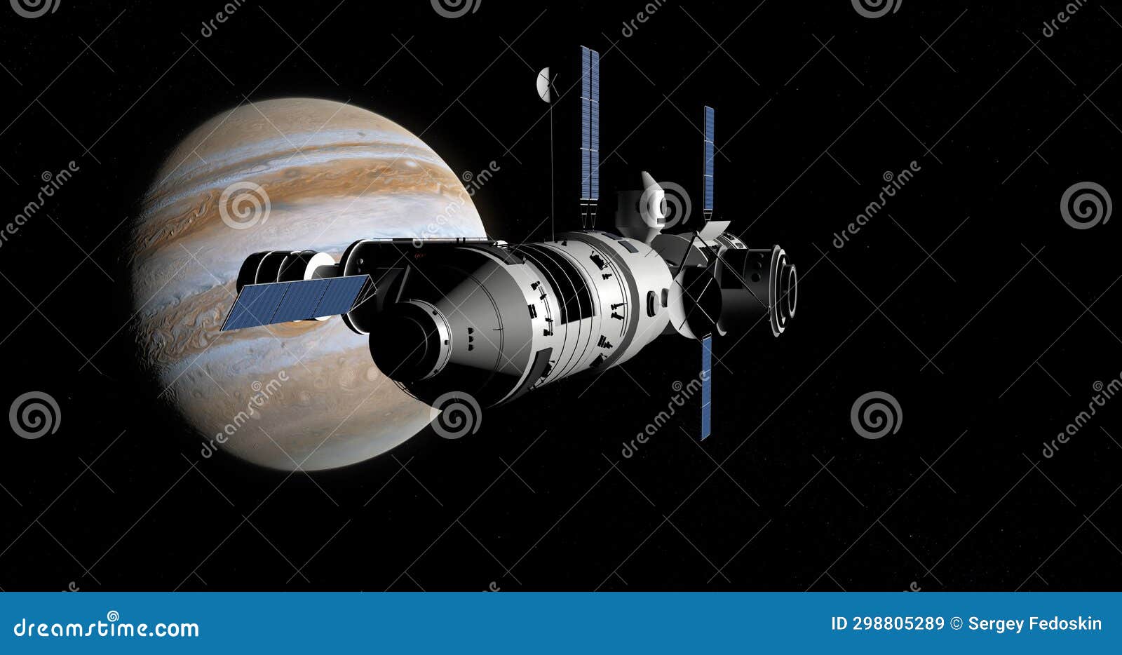Space Station in Jupiter S Orbit Stock Image - Image of galaxy, fantasy ...