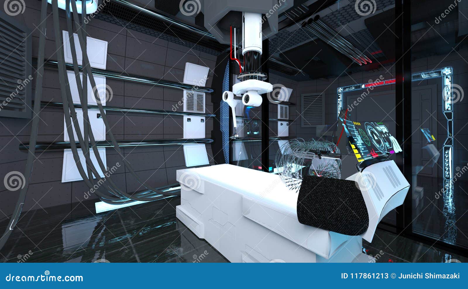 Space station laboratory stock image. Image of room - 117861213