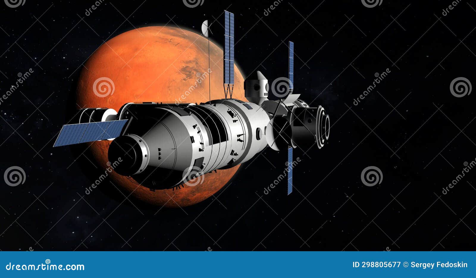 Space Station in Mars S Orbit Stock Image - Image of commercial, galaxy ...