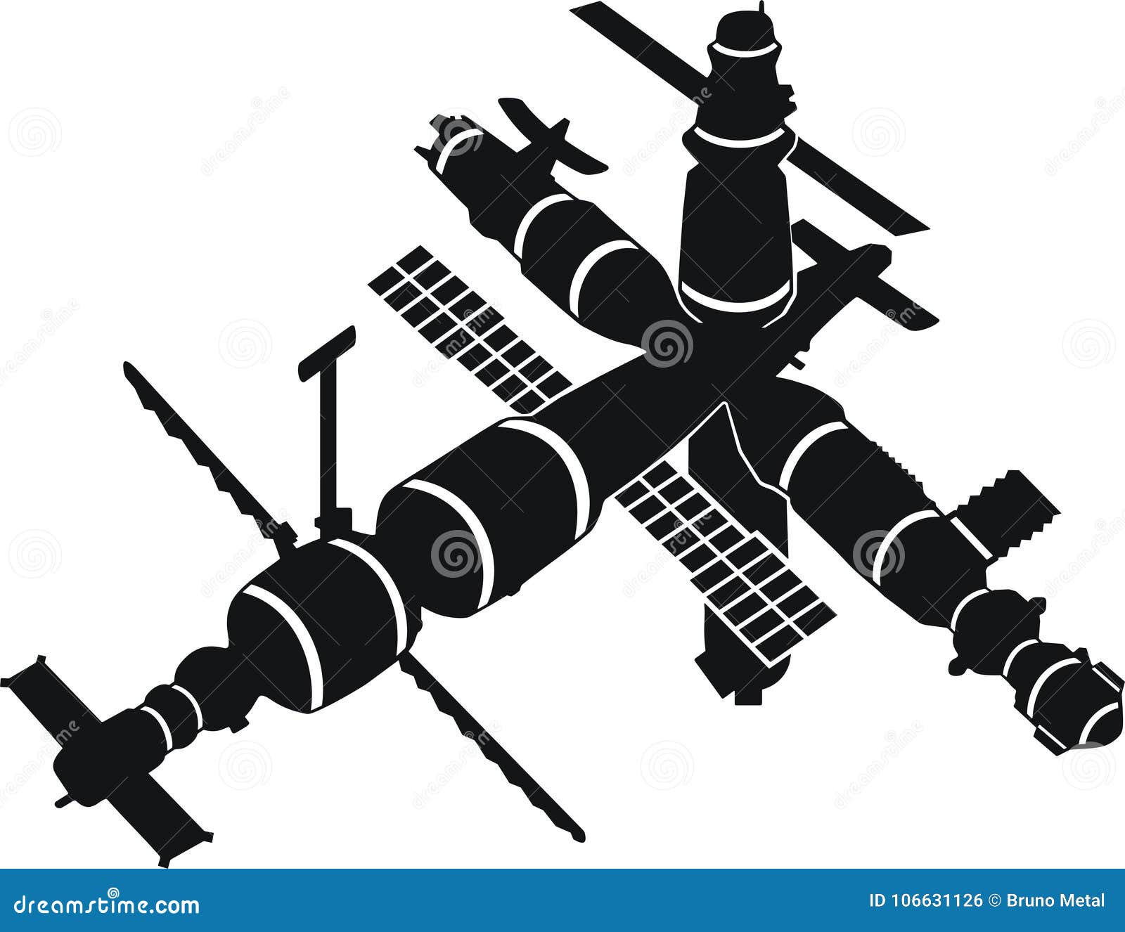 SPACE STATION MIR stock vector. Illustration of mirexploration - 106631126