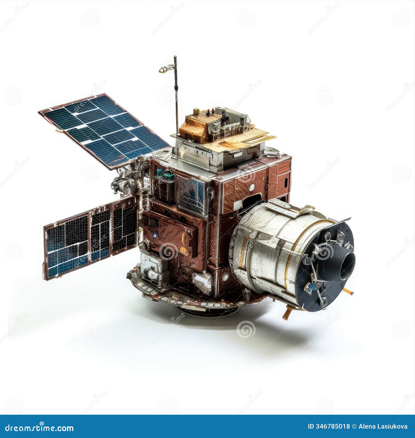 Space Station Satellite with Solar Panels in Earth S Orbit, Symbolizing ...