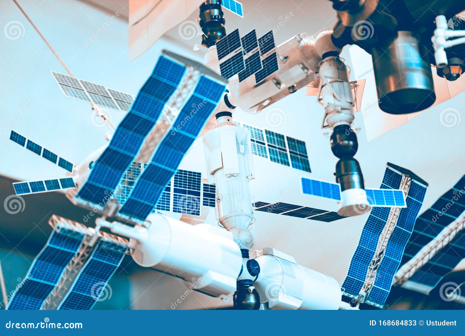 Space station Sputnik stock image. Image of cosmos, orbit - 168684833