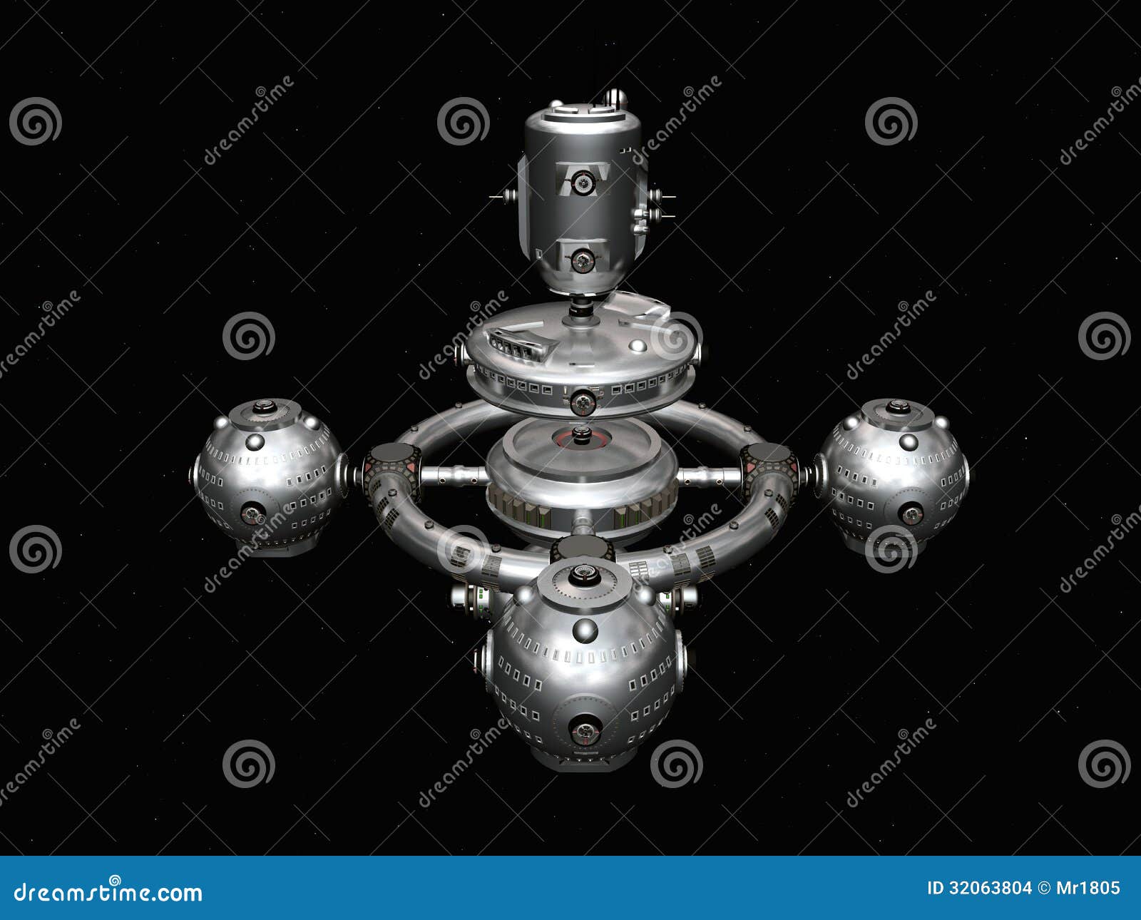 Space Station in Space stock illustration. Illustration of galaxy ...