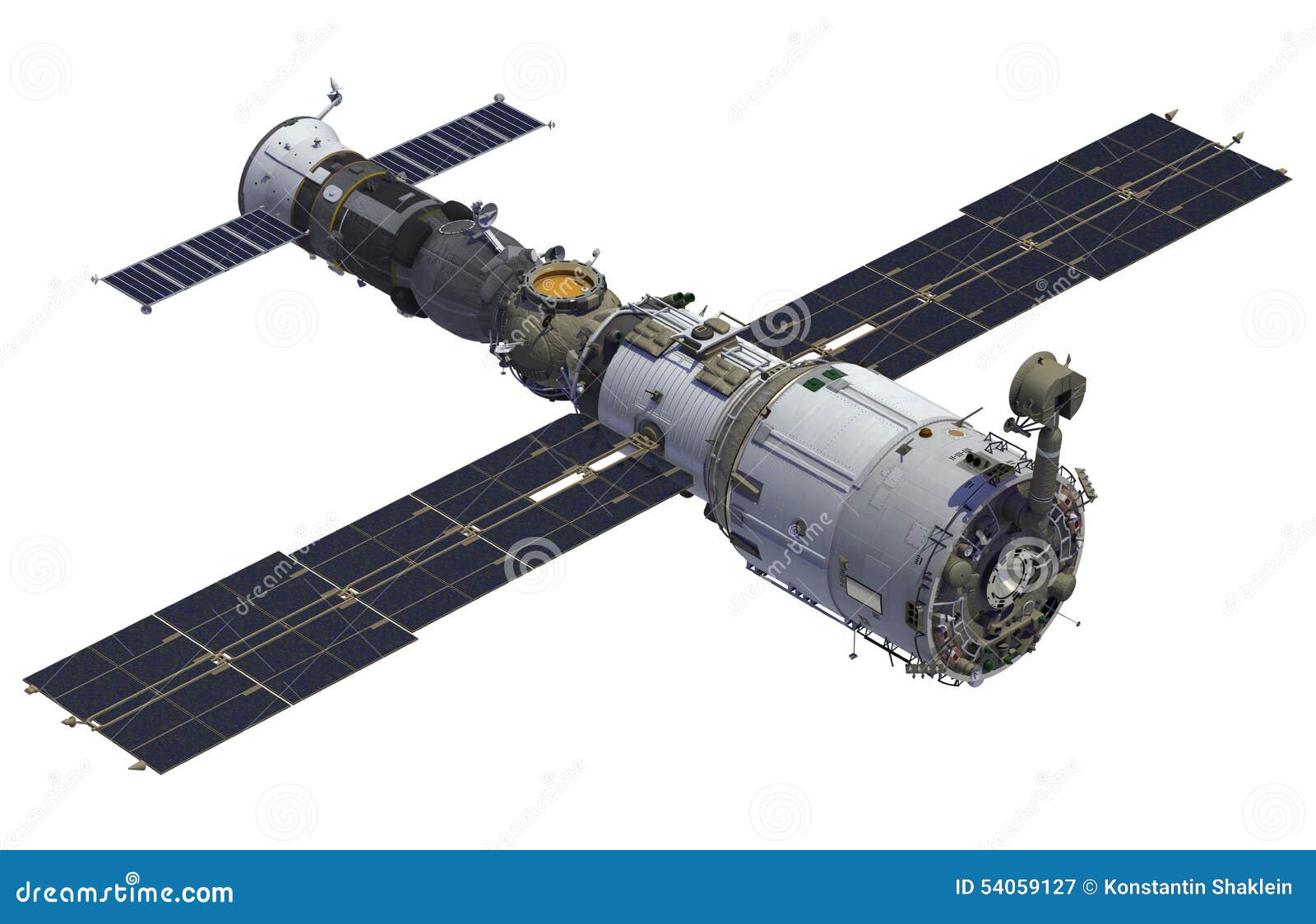 Space Station and Spacecraft Stock Illustration - Illustration of ...