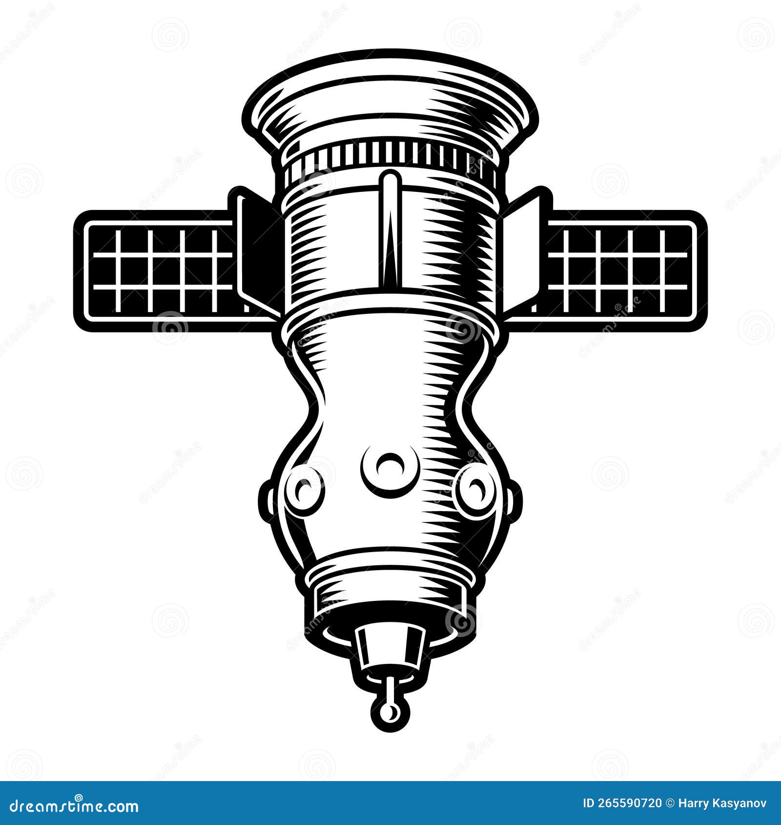 Space Station Vector Illustration Stock Illustration - Illustration of ...
