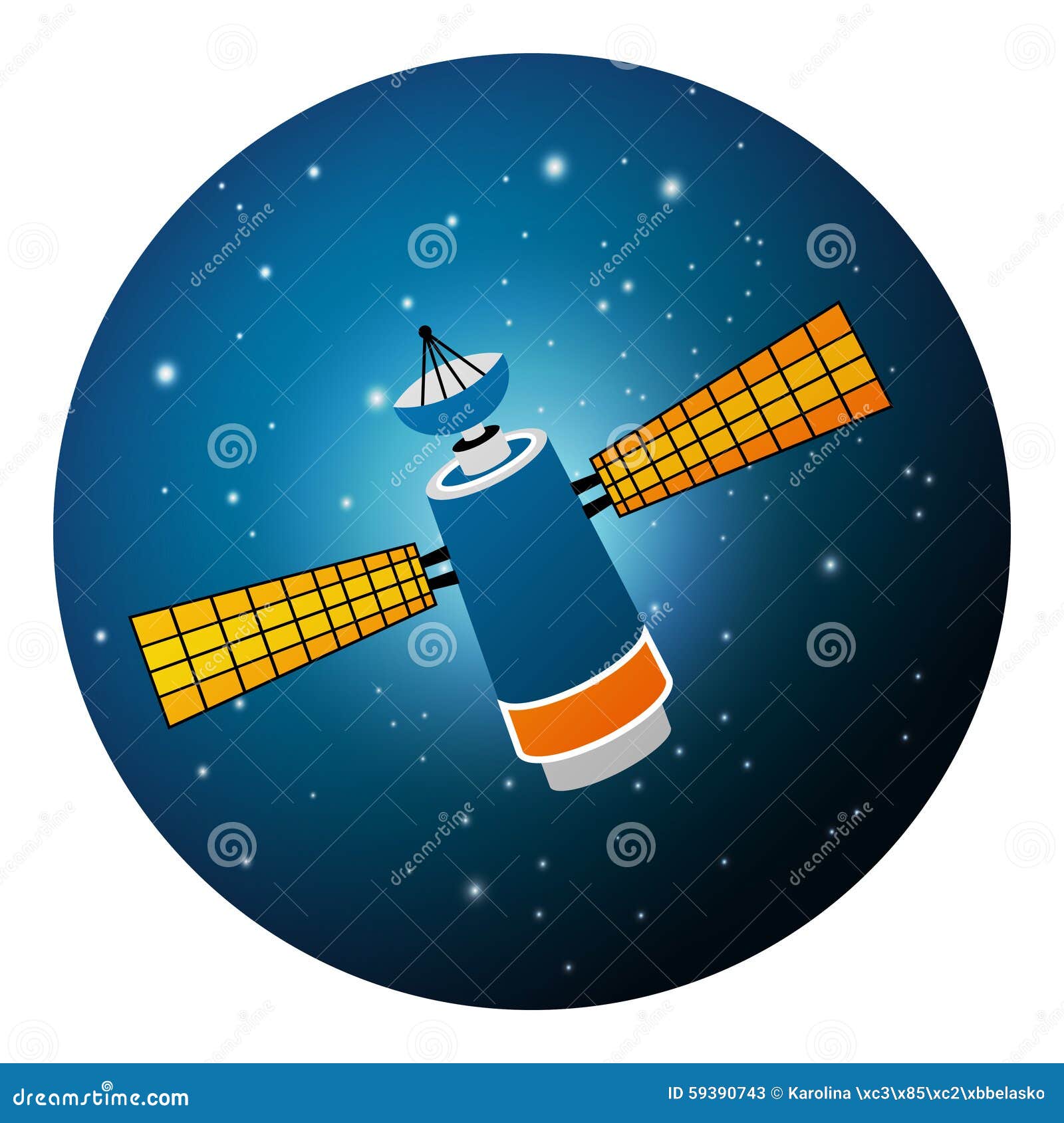 Space station stock vector. Illustration of blue, travel - 59390743