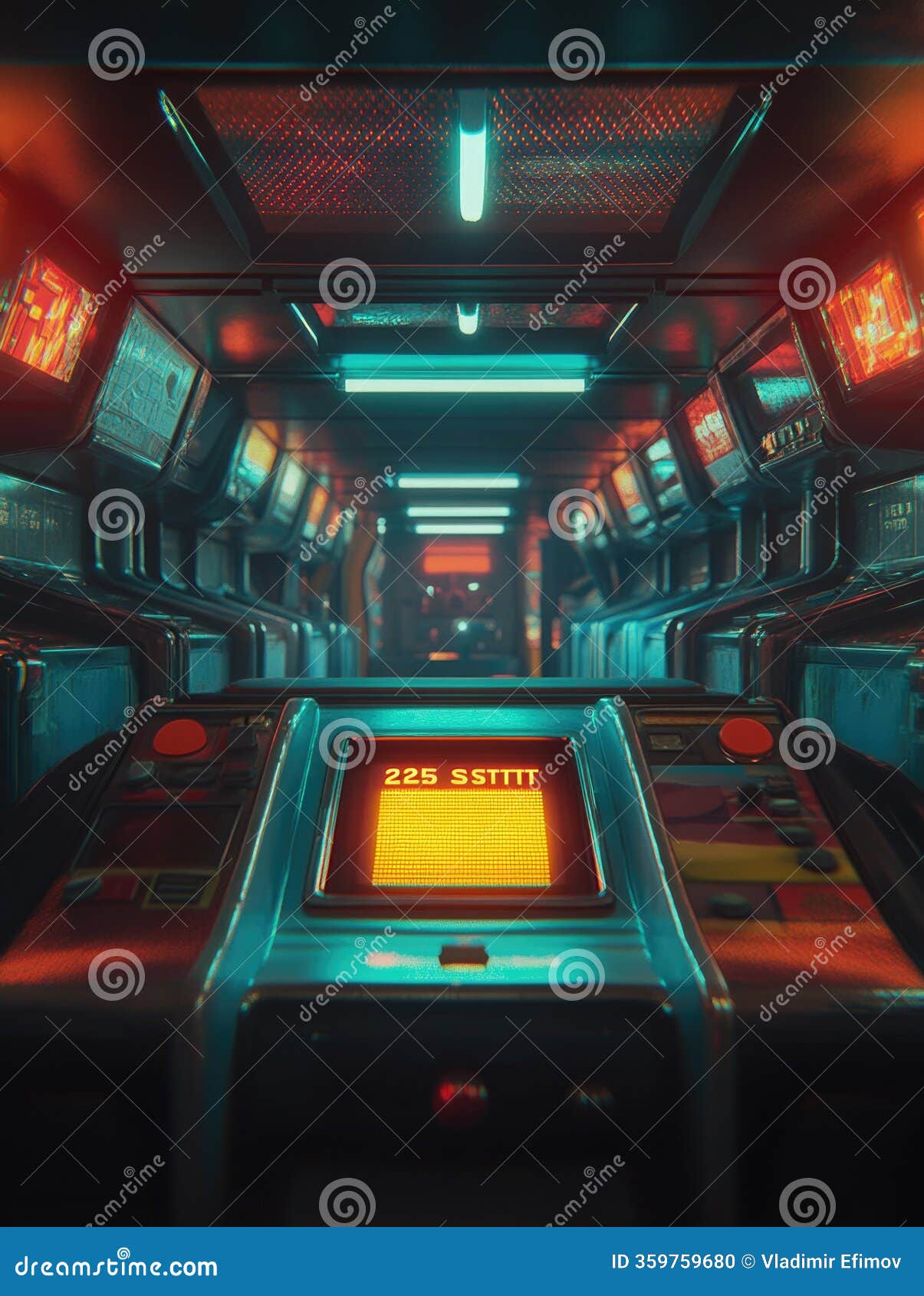 Space Station Video Game Arcade Stock Photo - Image of reality ...