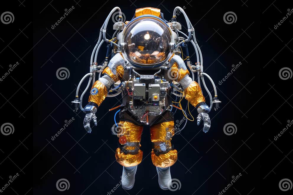 Space Suit with Built-in Jetpack Propulsion Stock Illustration ...