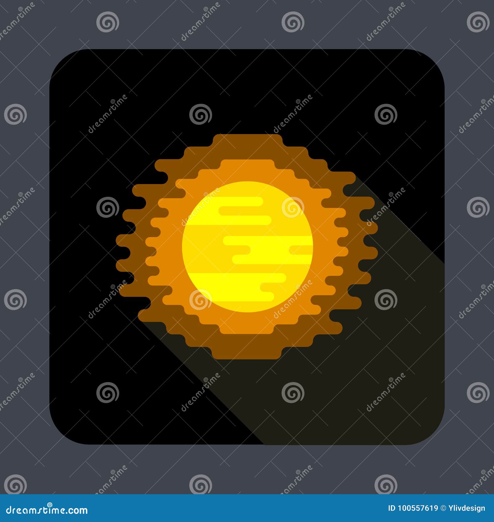 Space Sun Concept Background, Cartoon Style Stock Vector - Illustration ...