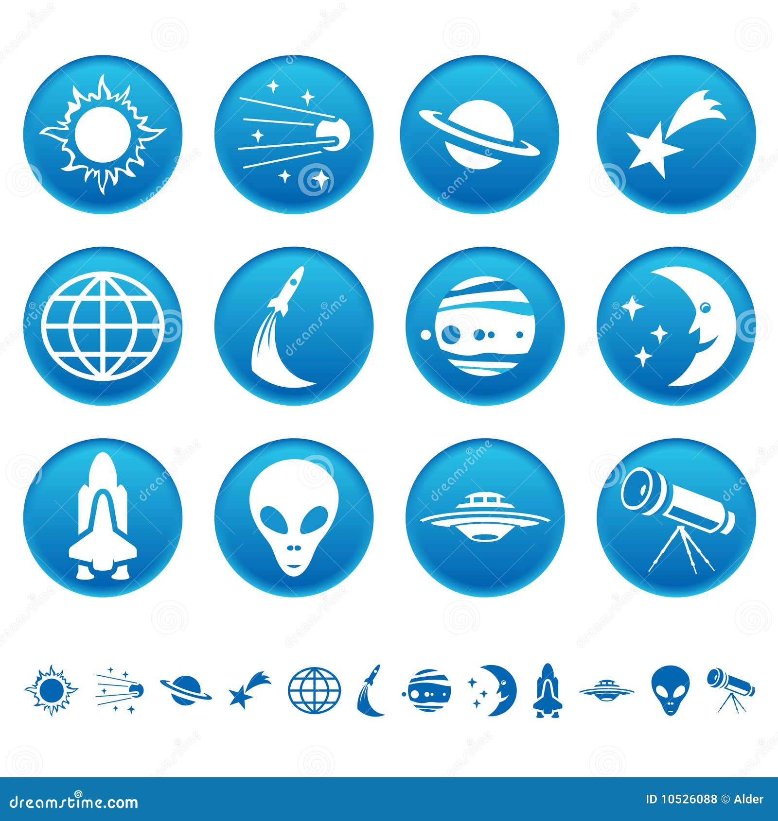 Space Symbols Vector Illustration | CartoonDealer.com #10526088