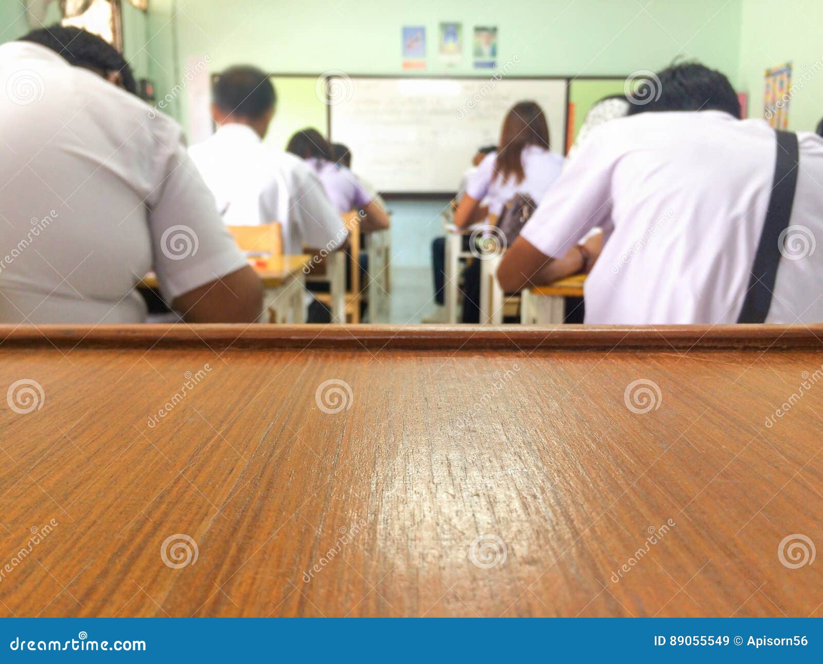Blur Classroom Education Background Empty School Class Lecture Room ...