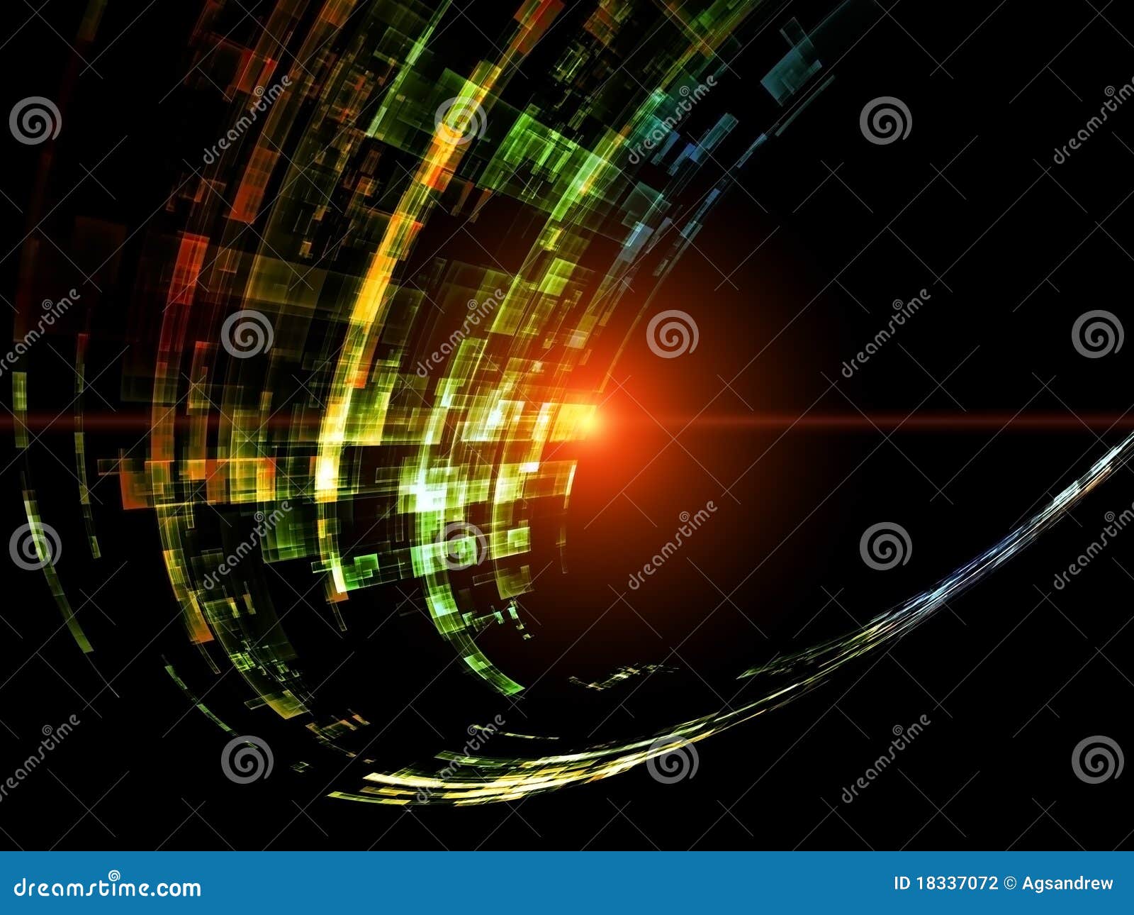 Space Technologies Abstract Stock Illustration - Illustration of modern ...
