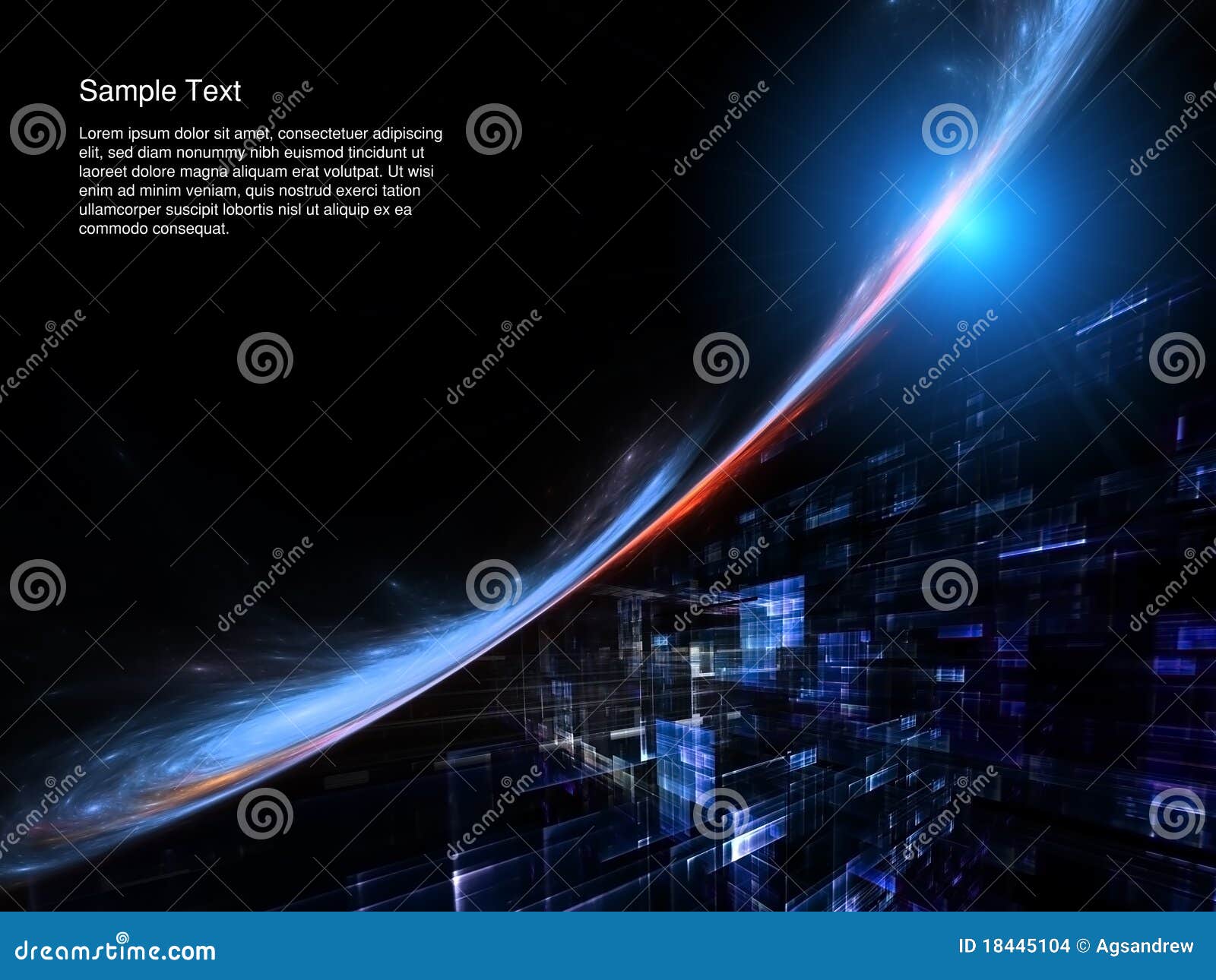 Space Technologies Abstract Stock Illustration - Illustration of modern ...