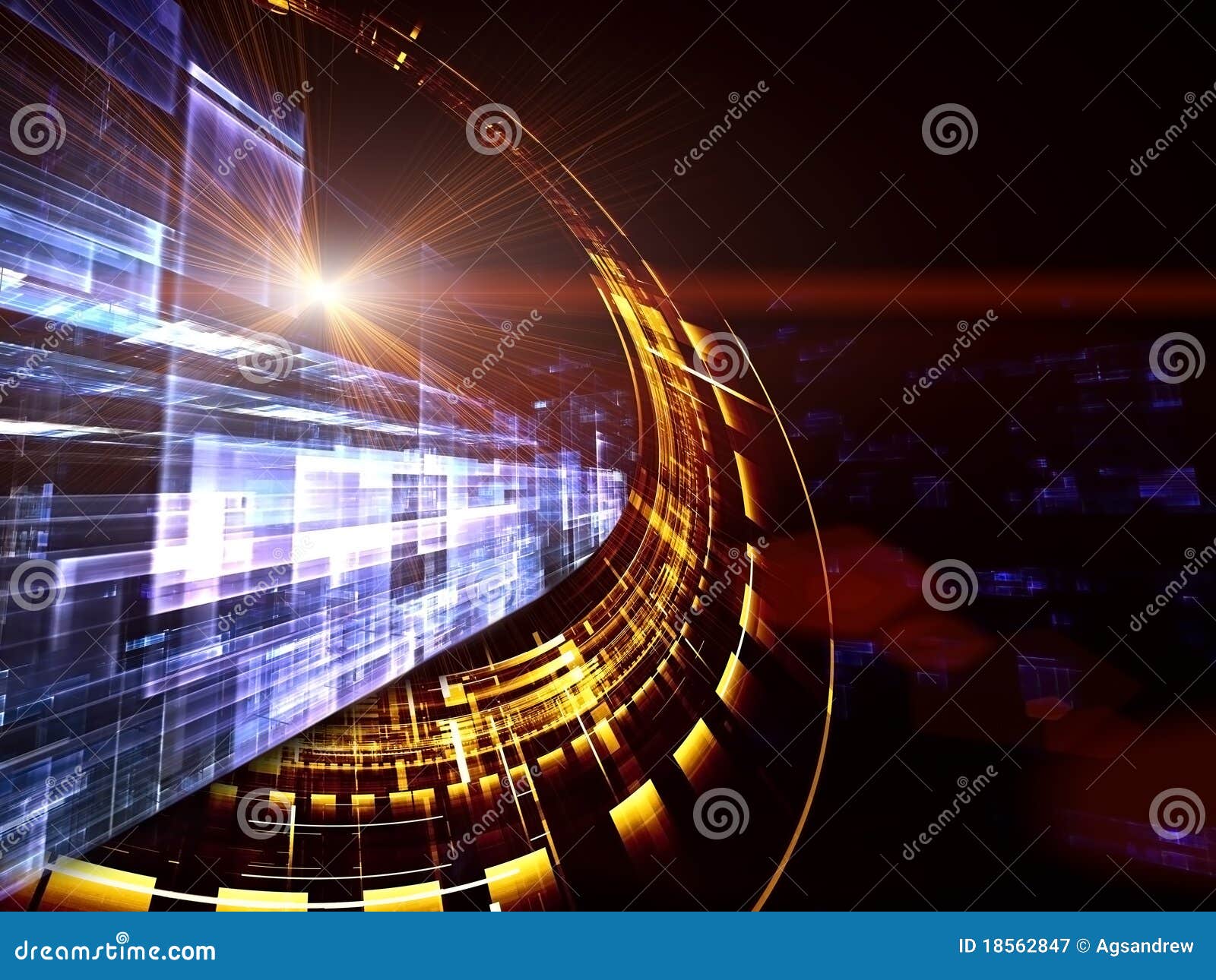 Space Technologies Abstract Stock Illustration - Illustration of ...