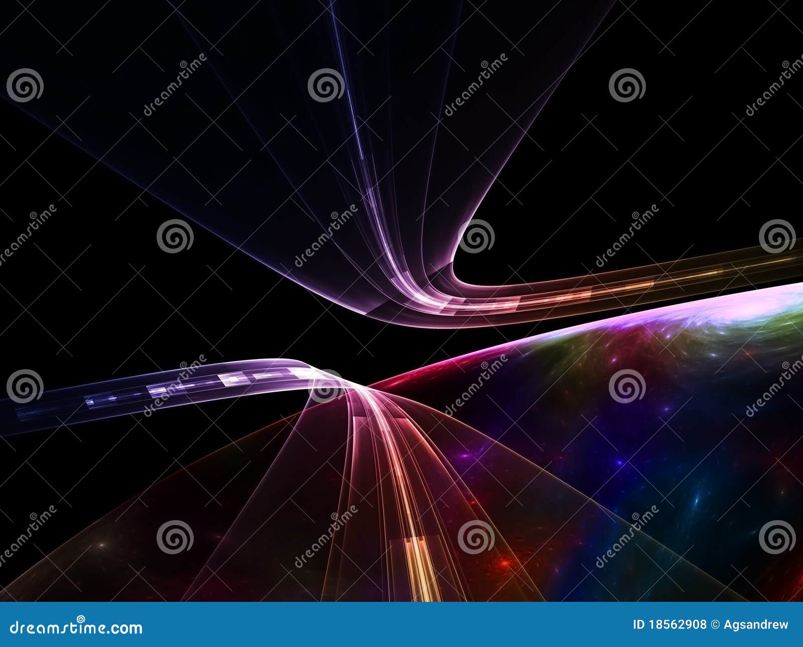 Space Technologies Abstract Stock Illustration - Illustration of stream ...