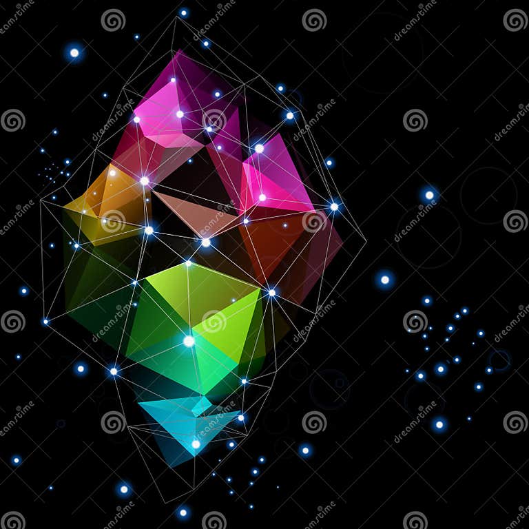 Space Technologies Triangle Abstract Design Stock Vector - Illustration ...
