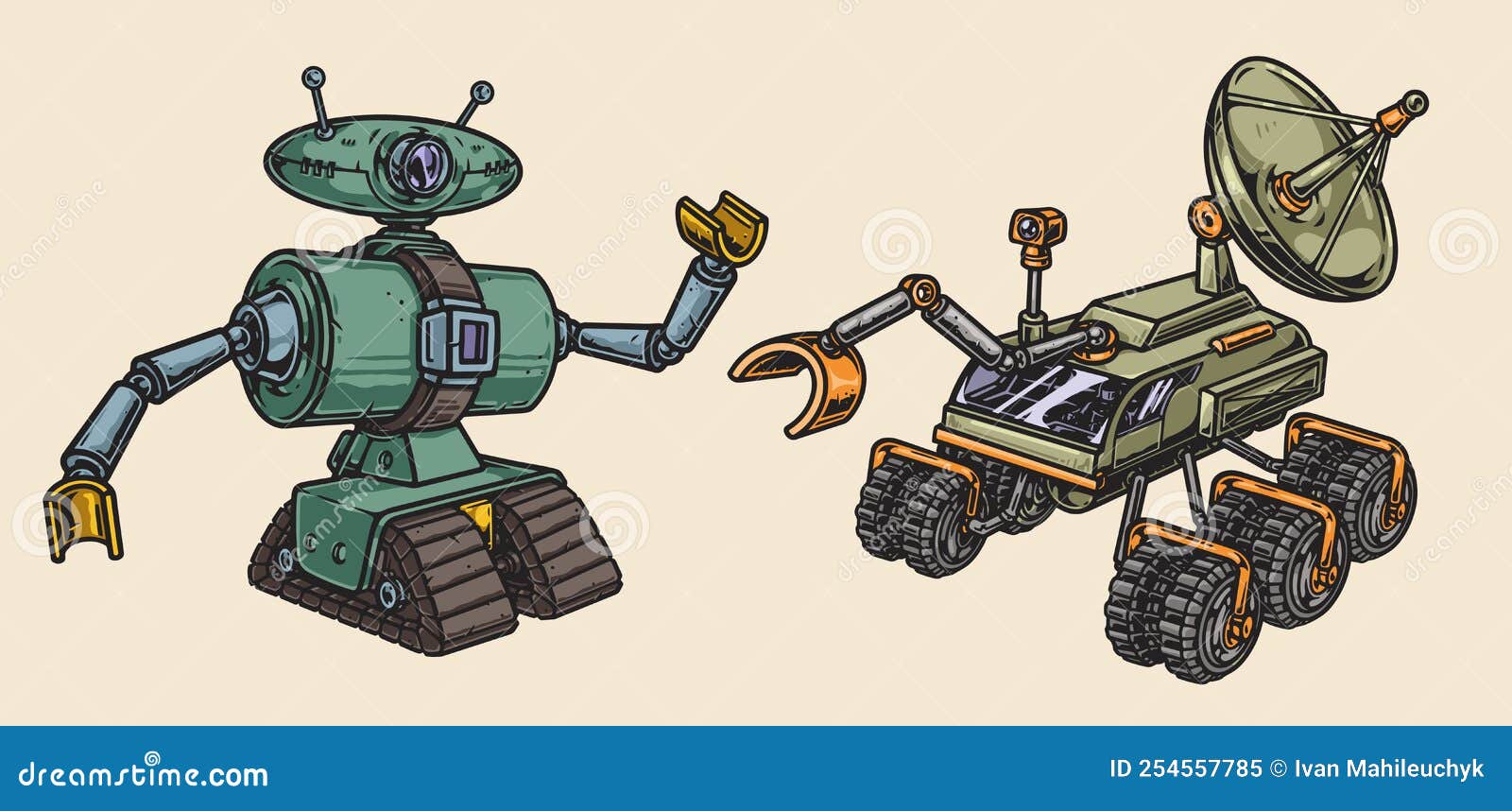 Space Technologies Vintage Monochrome Sticker Stock Vector ...